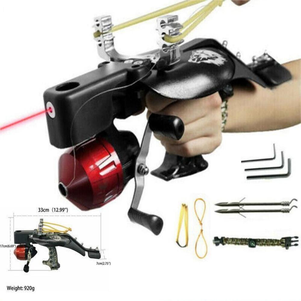 DFITO Pro Fishing Slingshot w/ Laser High Velocity Catapult Power ...