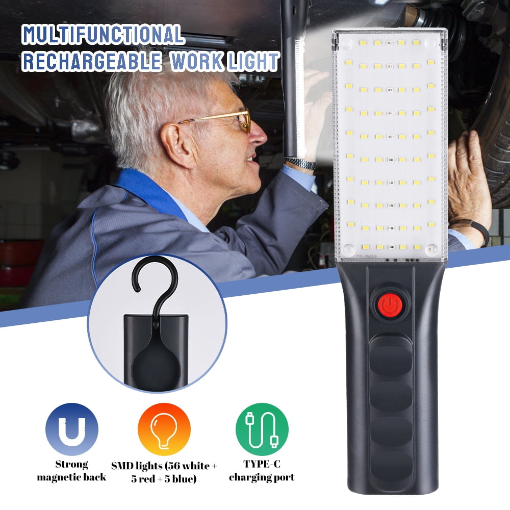 DFITO Rechargeable Work Light Lamp Magnetic Flexible Cordless Torch ...
