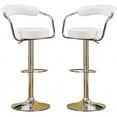 DFITO Set of 2 Round PU Leather Adjustable Bar Stools with Back,Counter ...