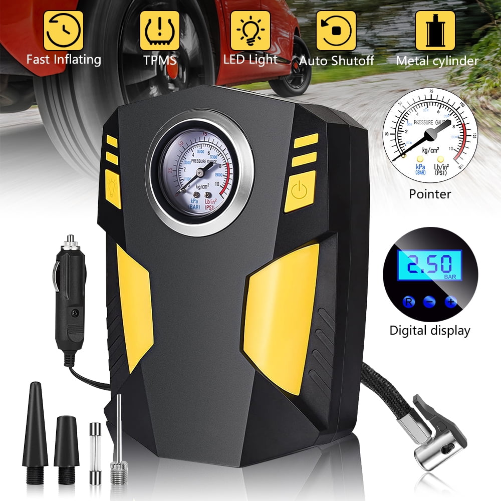 DFITO Tire Inflator Air Compressor, Portable Car Air Pump with Digital ...