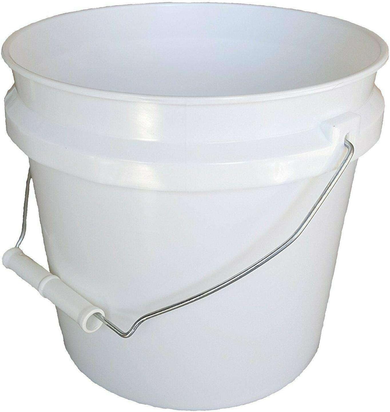 DFRE Plastic Paint Pail/Container, 1-Gallon Plastic Buckets Kitchen ...
