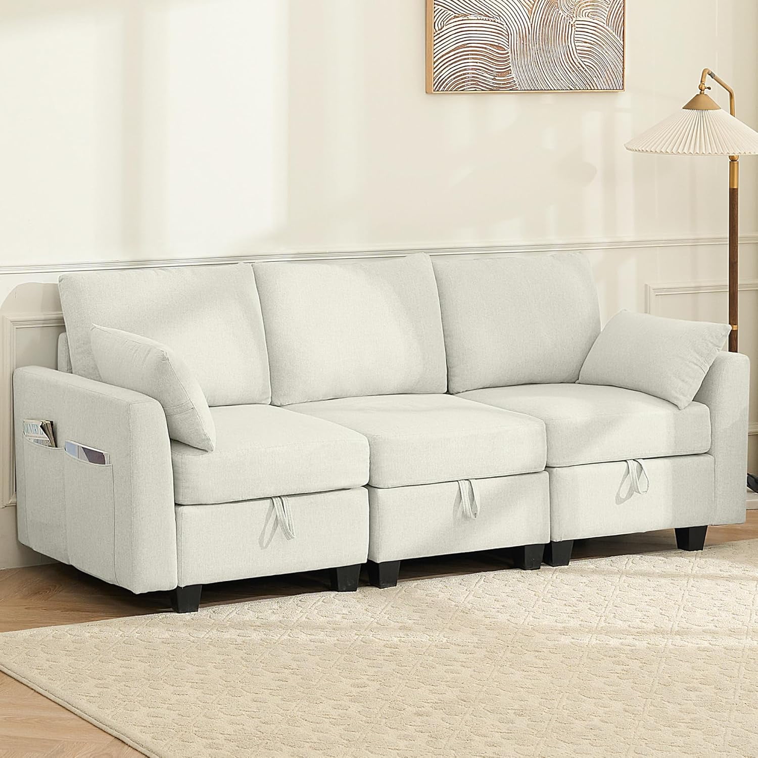 DFTFVYIBO Convertible Single Seater Without Armrest Sectional Sofa ...