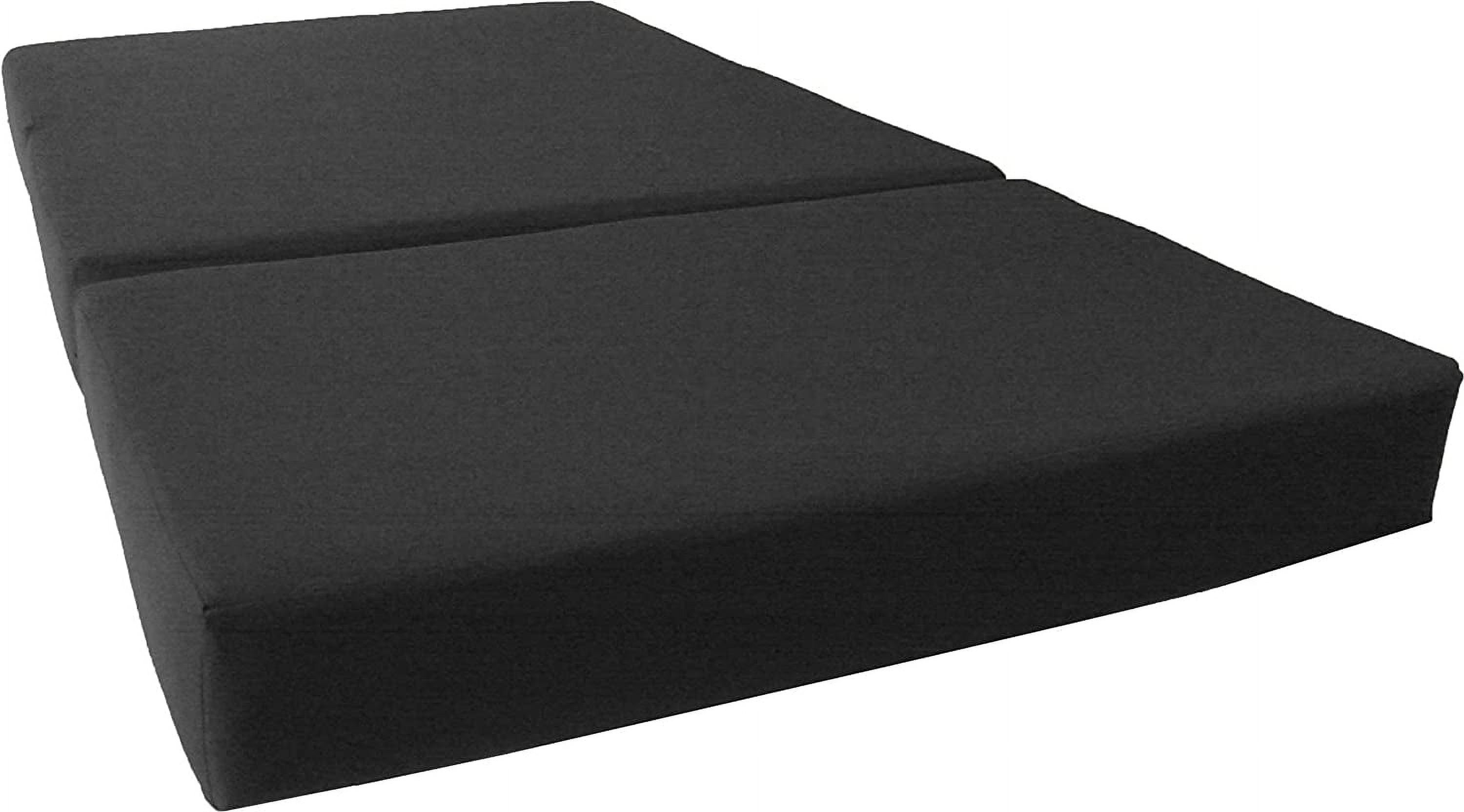 DFTFVYIBO D&D Futon Trifold Foam Bed Folding Ottoman Mattress (Black ...