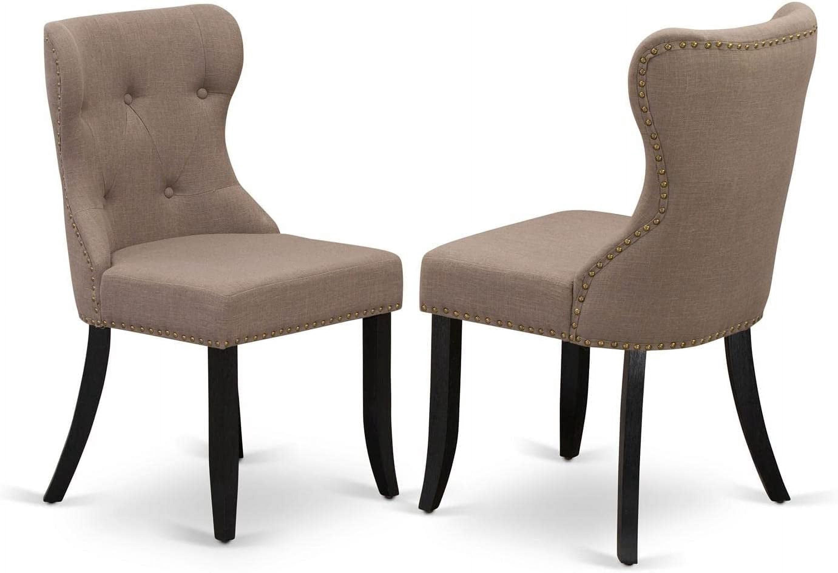 DFTFVYIBO East SIP8T04 Sion Dining Chairs - Button Tufted Nailhead Trim ...