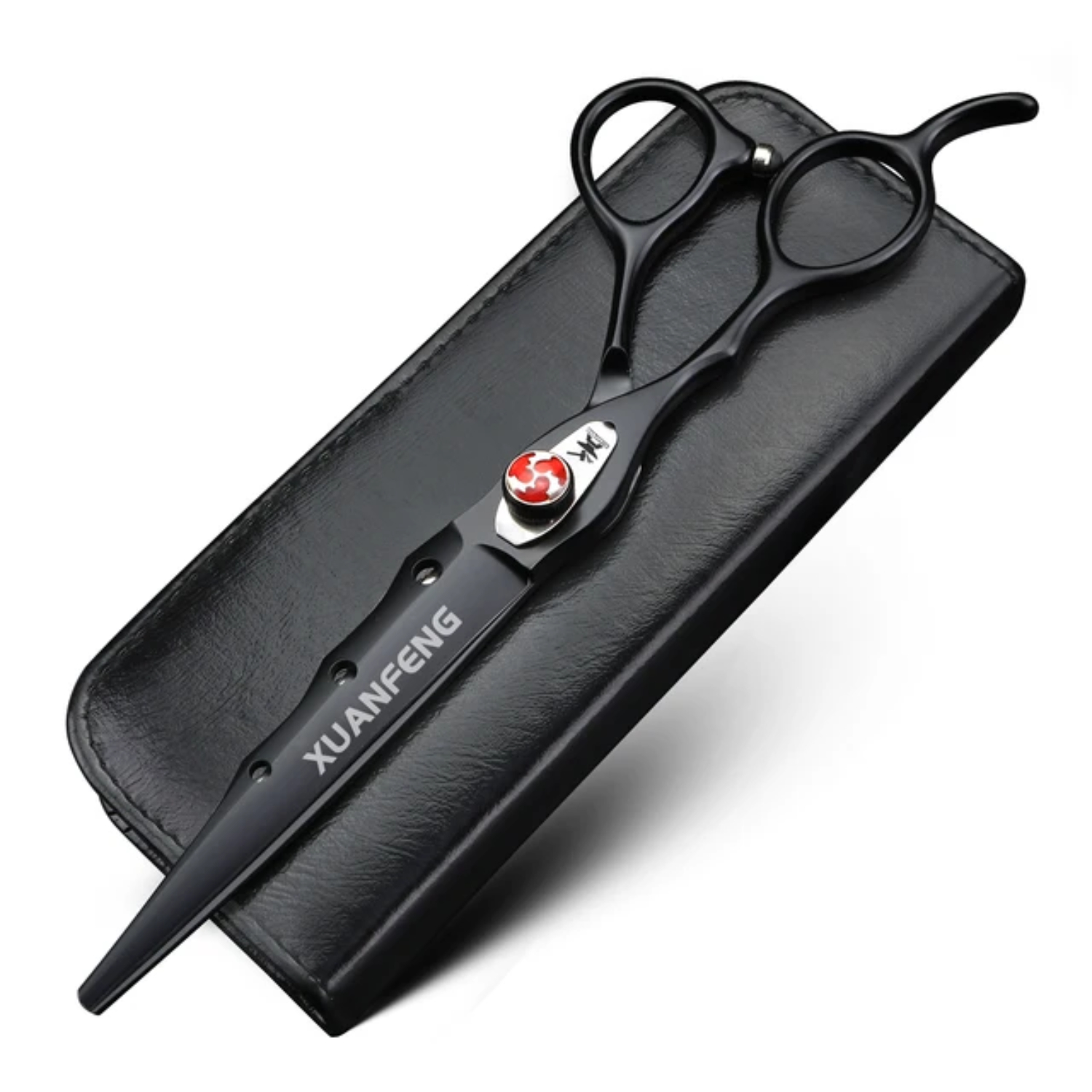 DFUDIEJ 7 inch black paint left and right hand hair scissors ...