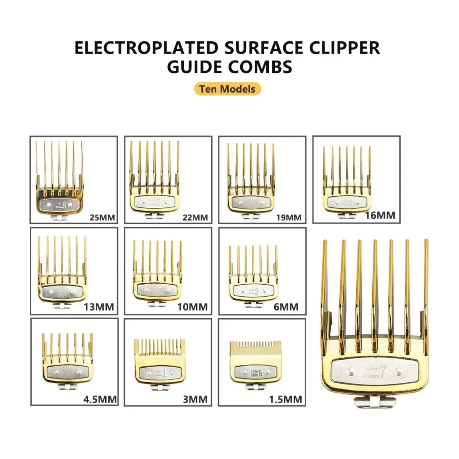 DFUDIEJ 8/10pcs Professional Hair Clipper Limit Guide Comb Trimmer ...