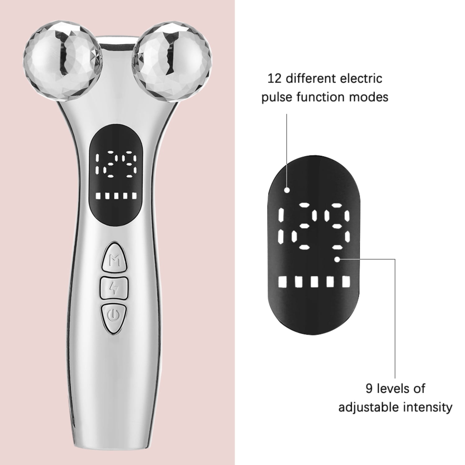DFUDIEJ EMS Facial Massager 4D Roller Face Lift Device V-Face Slimmer ...