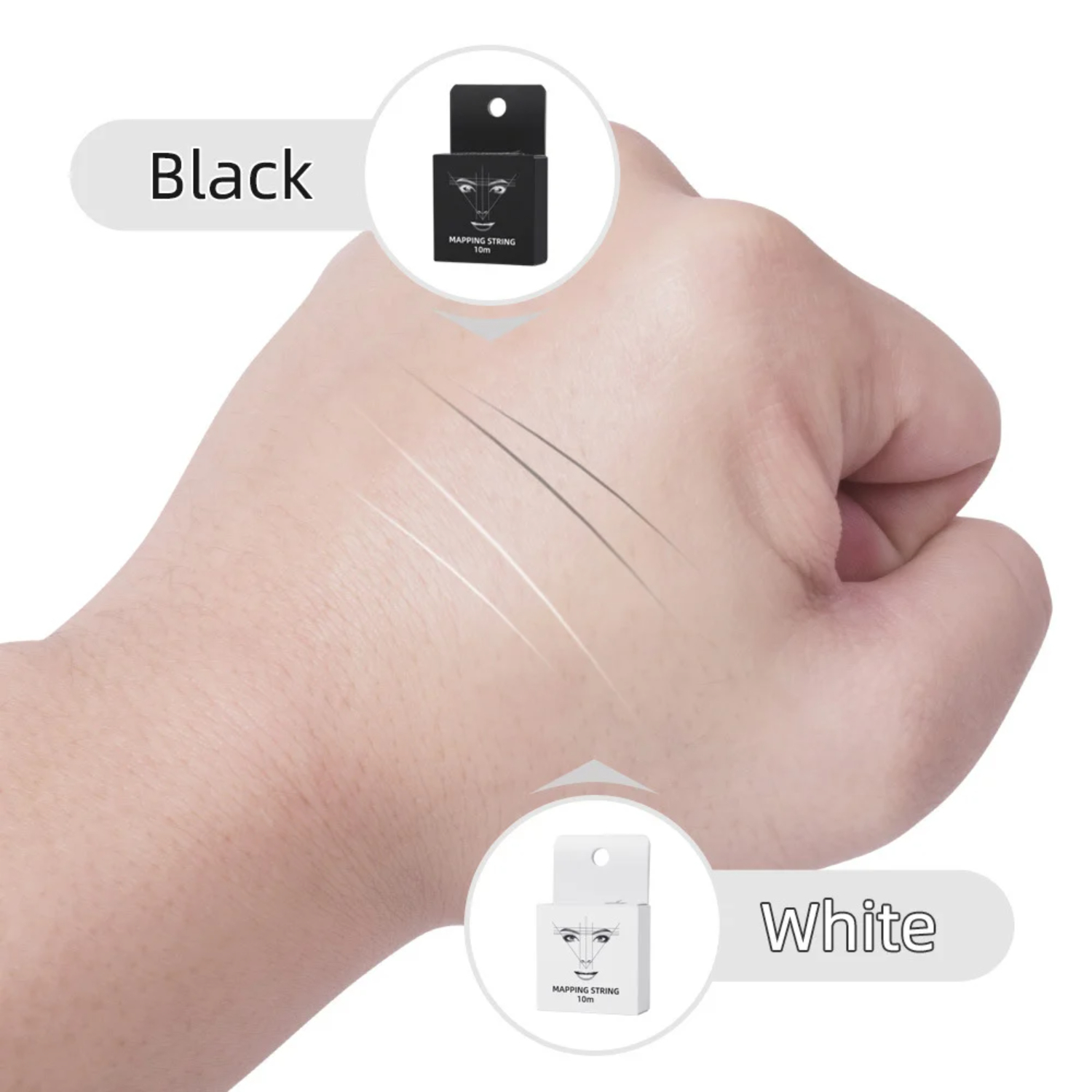 DFUDIEJ Eyebrow Mapping Pre-ink String 10m Tattoo Thread Eyebrow Marker ...