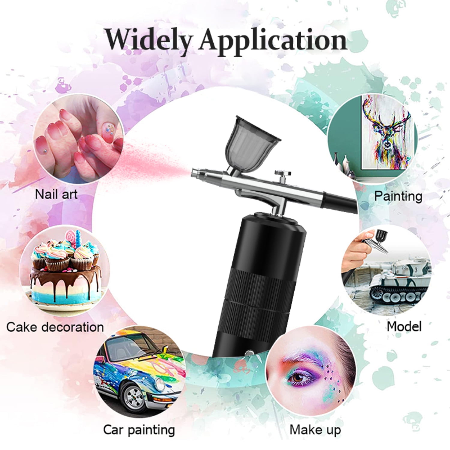 DFUDIEJ Oxygen Spray Mini Air Compressor Kit Air Brush Spray Gun Spray ...