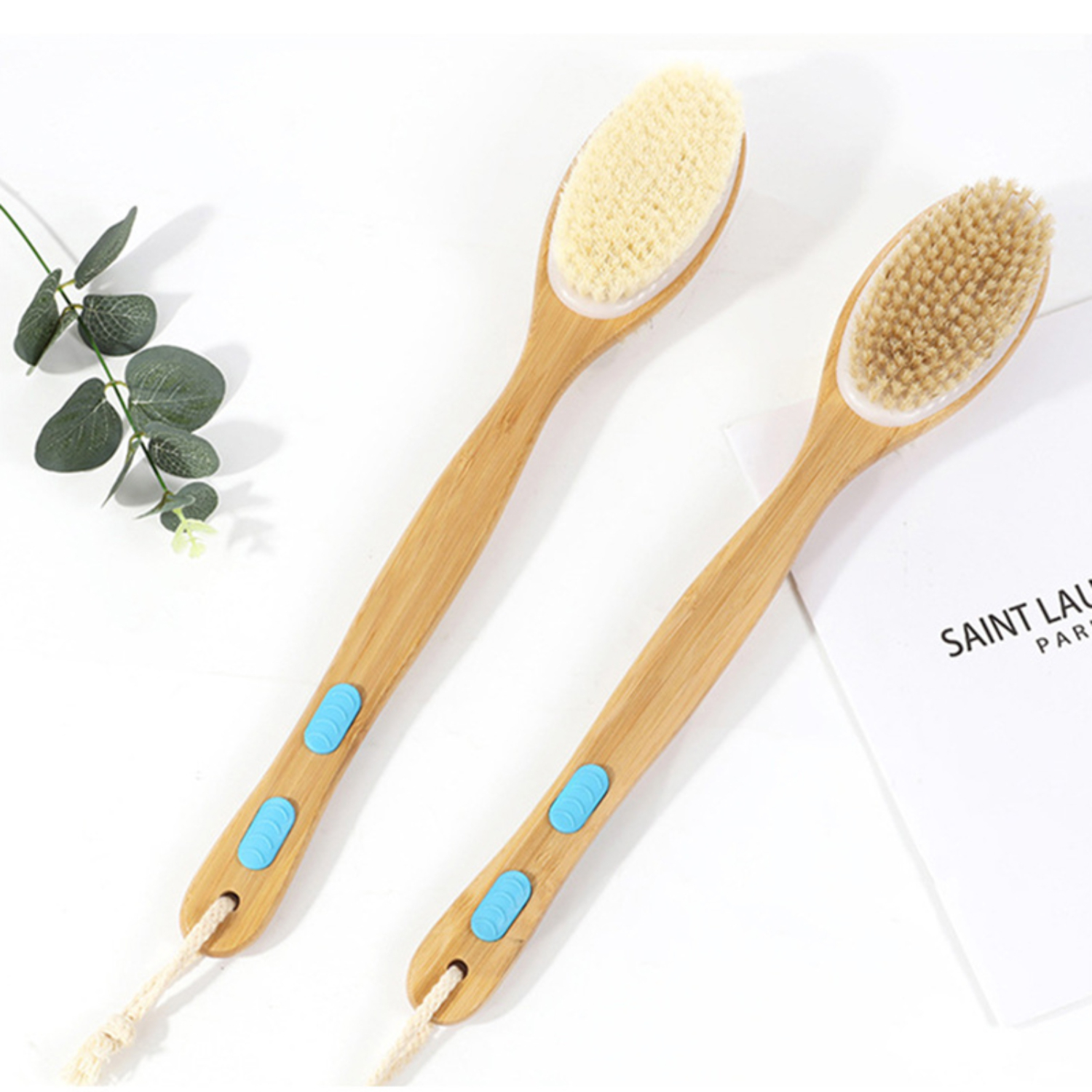 DFUDIEJ Pig Sideburns Bath Brush with Long Handle Massage Bath Brush ...
