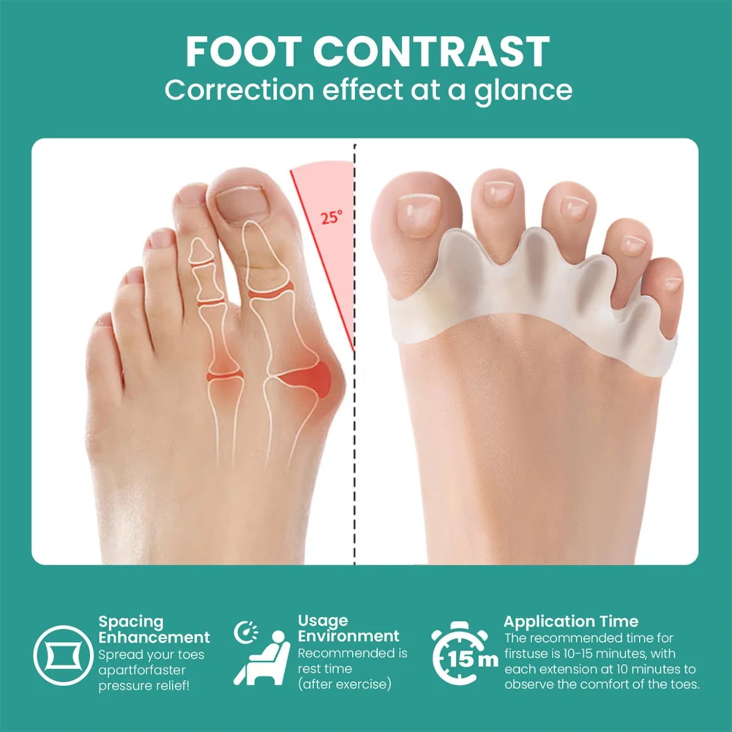 DFUDIEJ Superior Ultimate Premium Soft Silicone Bunion and Hammer Toe ...