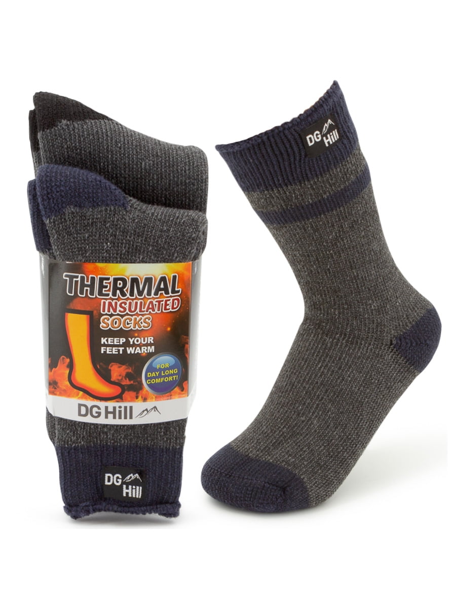 DG Hill (2 Pair) Kid's Thermal Winter Socks Thick Heat Trapping ...
