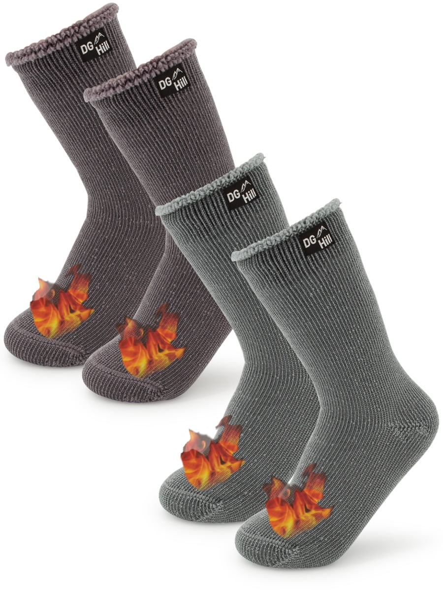 DG Hill Heat Trapping Thick Thermal Insulated Winter Boot Socks for ...