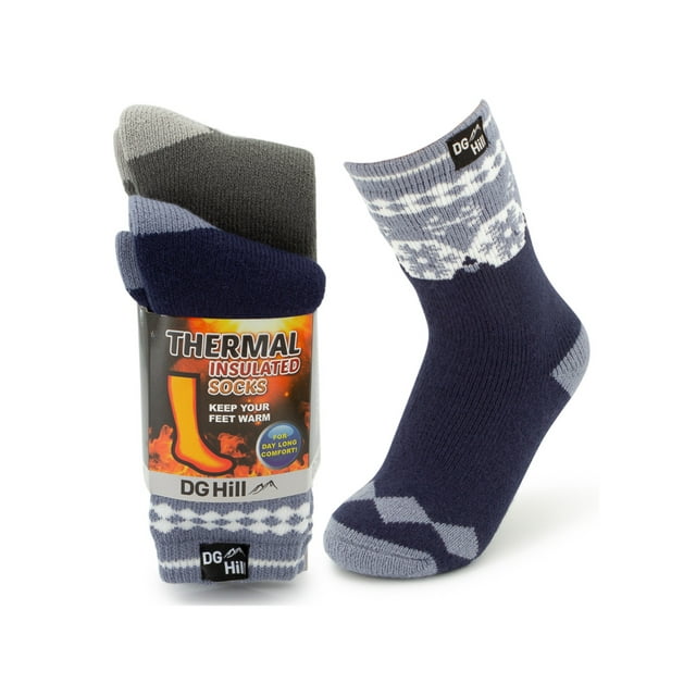 DG Hill Heat Trapping Thick Thermal Insulated Winter Boot Socks for ...