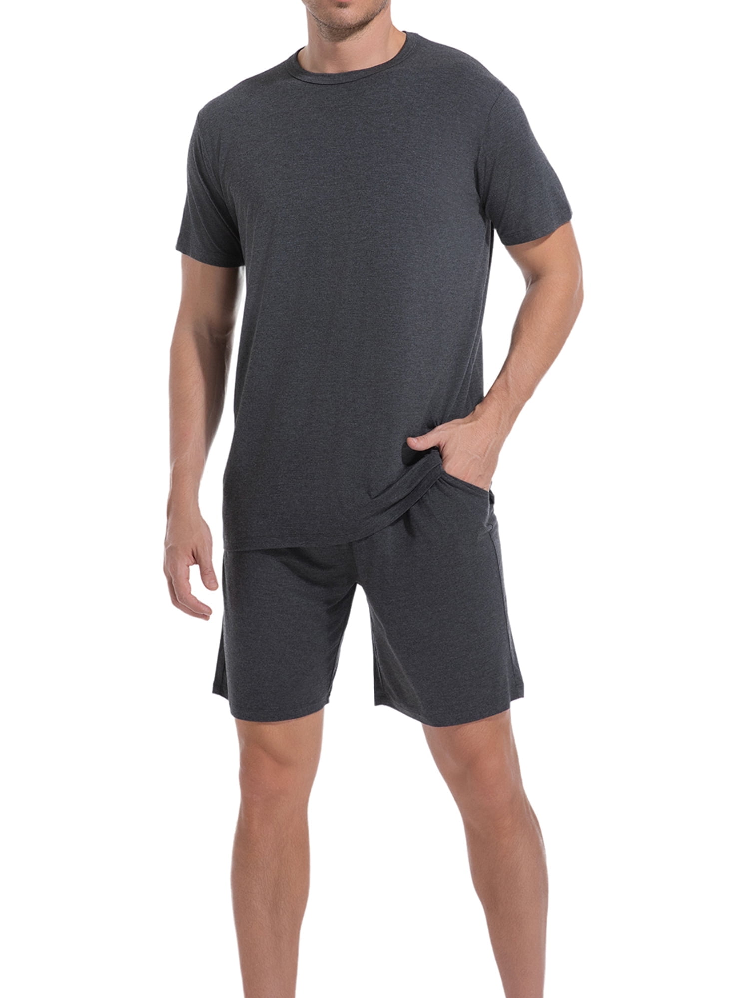 DG Hill Men's Summer Pajamas Set, 2-Piece Rayon Sleepwear - Walmart.com