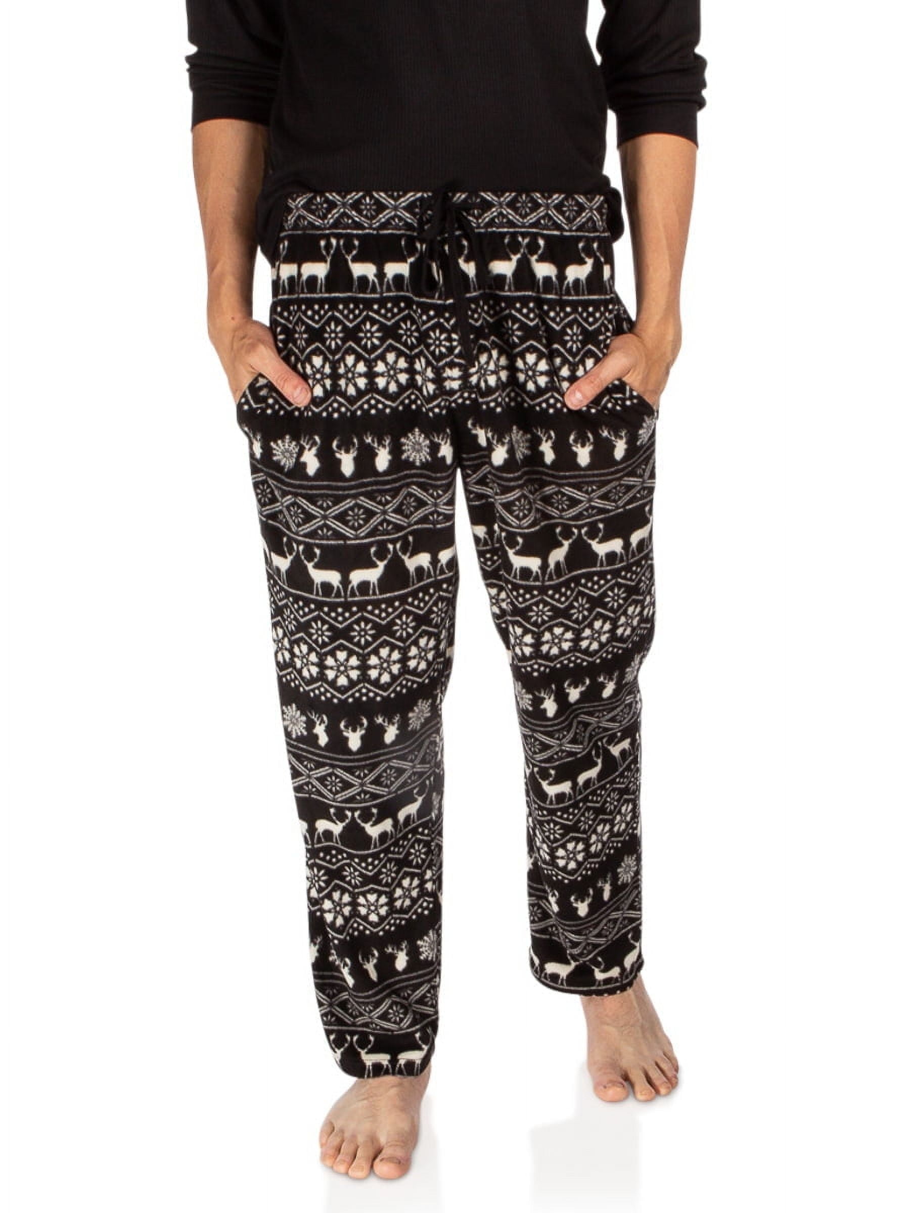 DG Hill Mens Pajama Pants, Fleece Pajama Bottoms with Pockets, Plaid or Camo Mens Sleep Pants ...