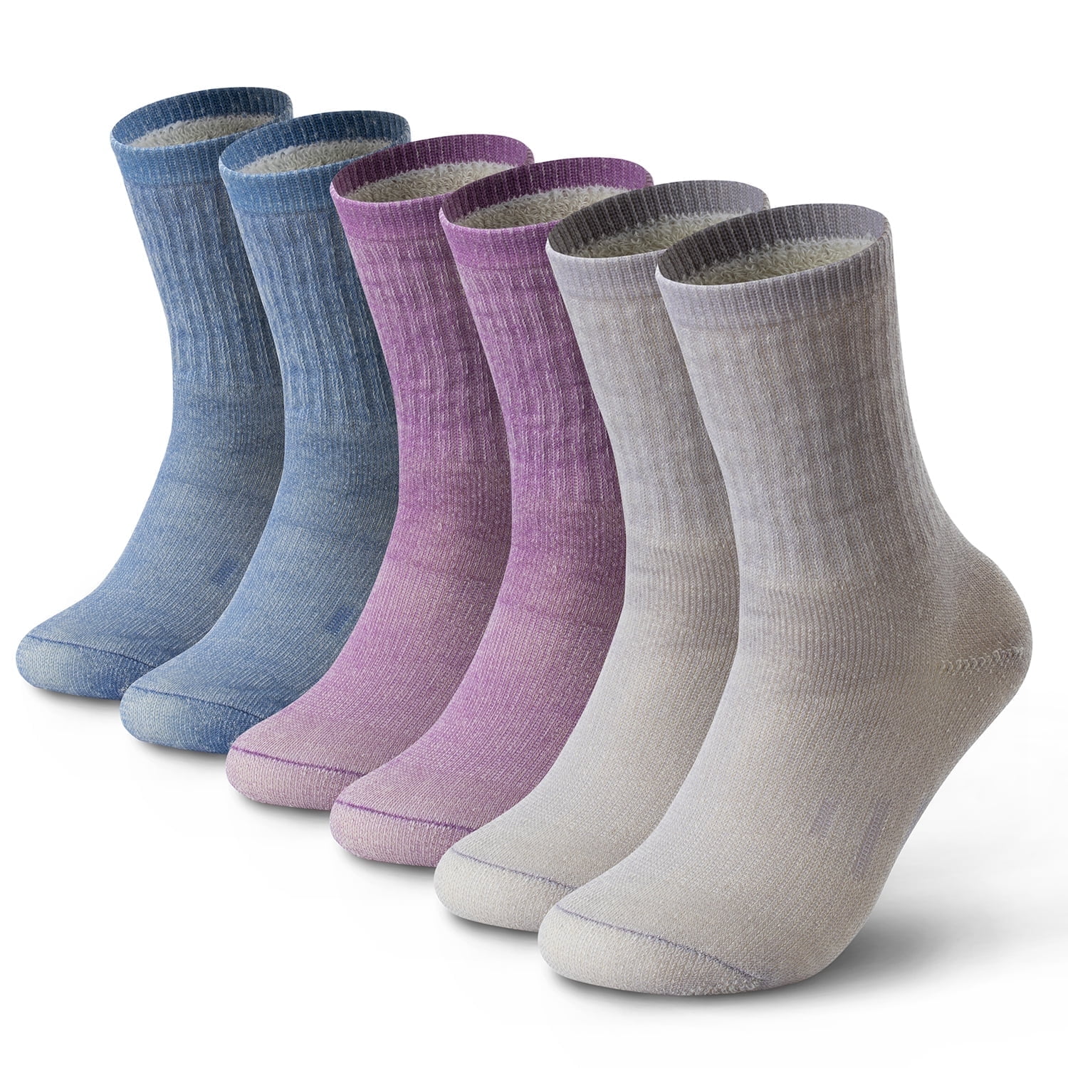 DG Hill Thermal Mid-Calf 80% Merino Wool Socks for Men, 3 Pairs ...