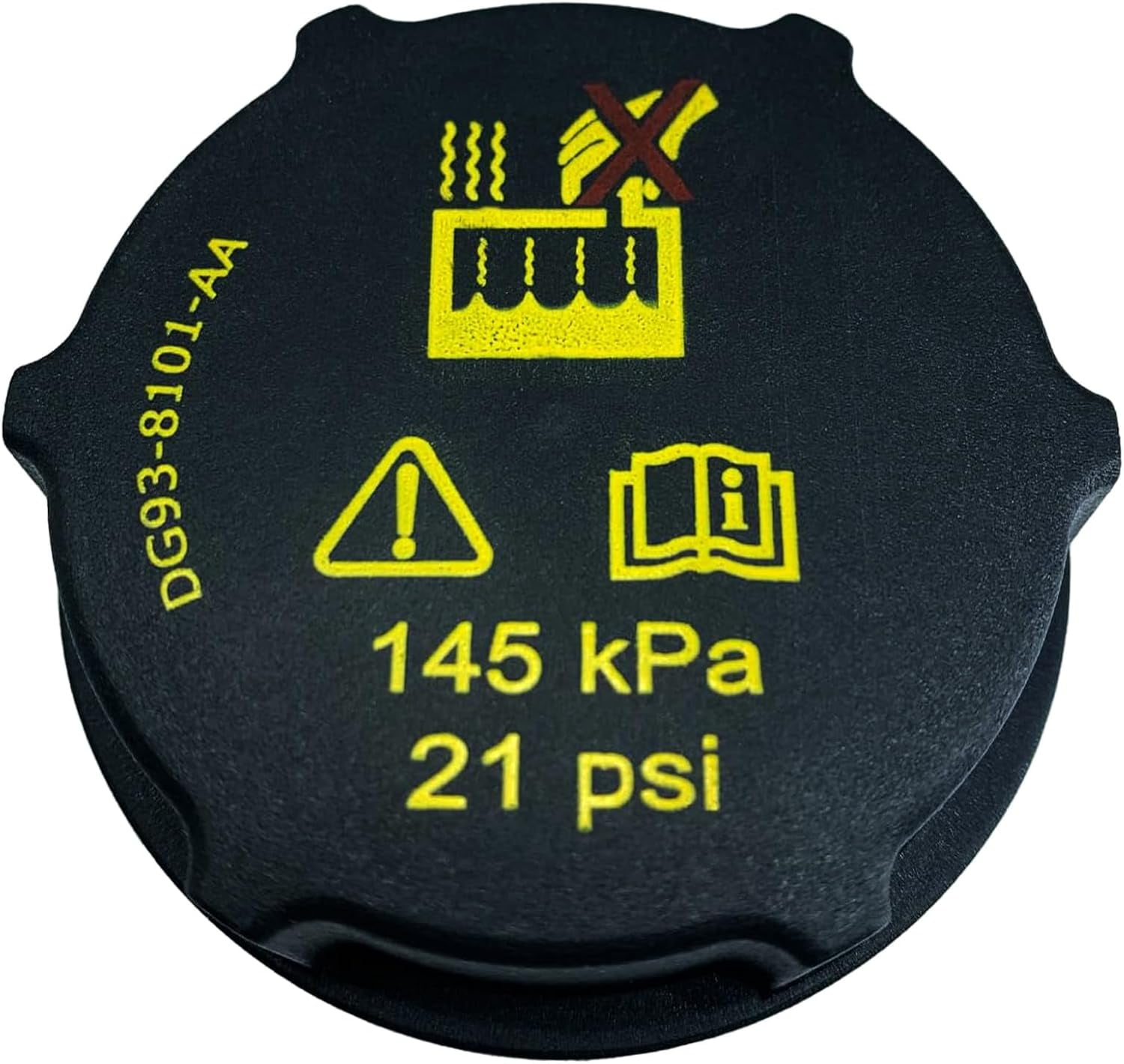 DG93-8101-AA Engine Coolant Reservoir Cap Compatible with Ford Mustang Gt F150 V6 V8 Lincoln MKZ ...