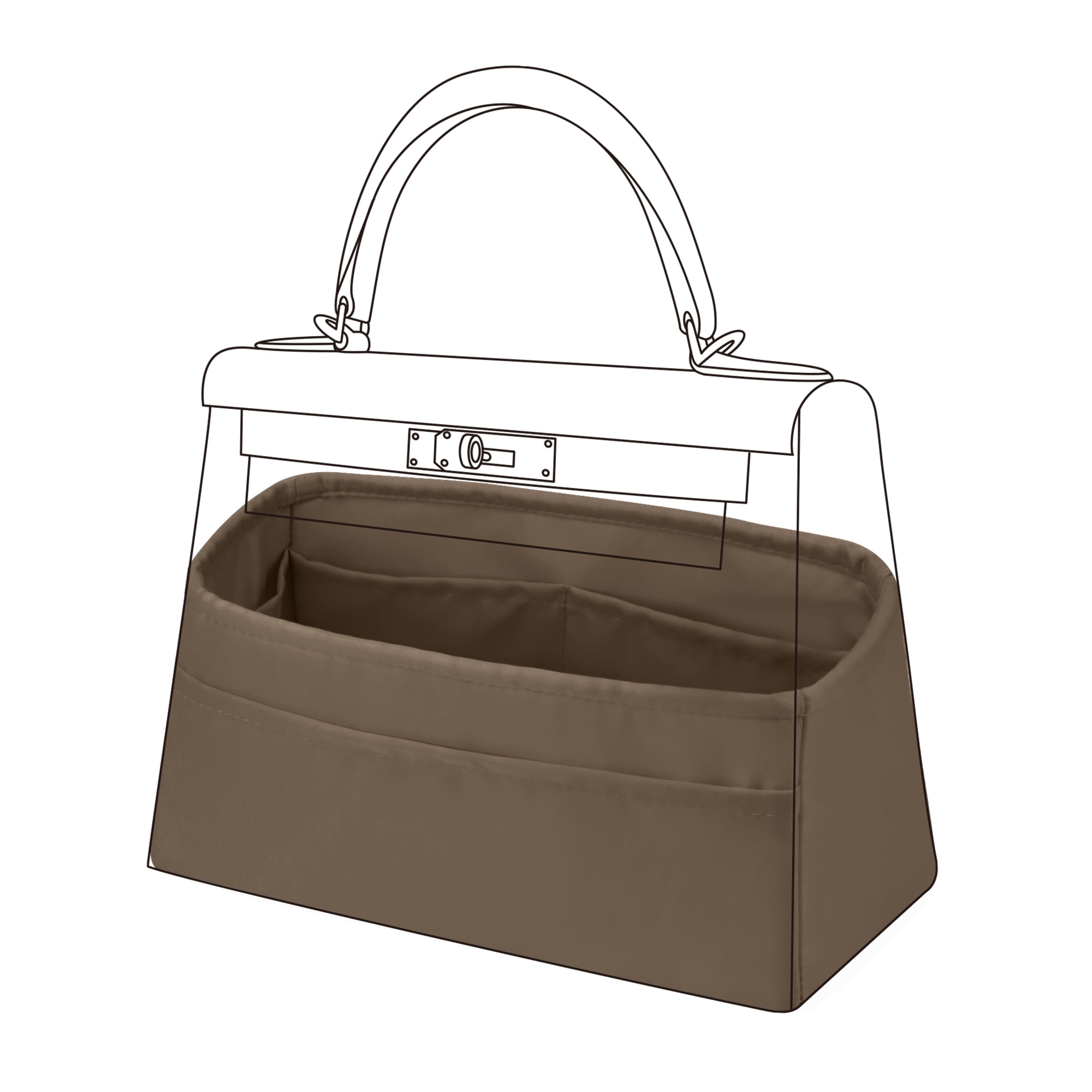 DGAZ Bag Organizer Insert, Silk Purse Organizer, Luxury Handbag Tote in Bag Shapers, Fits ...