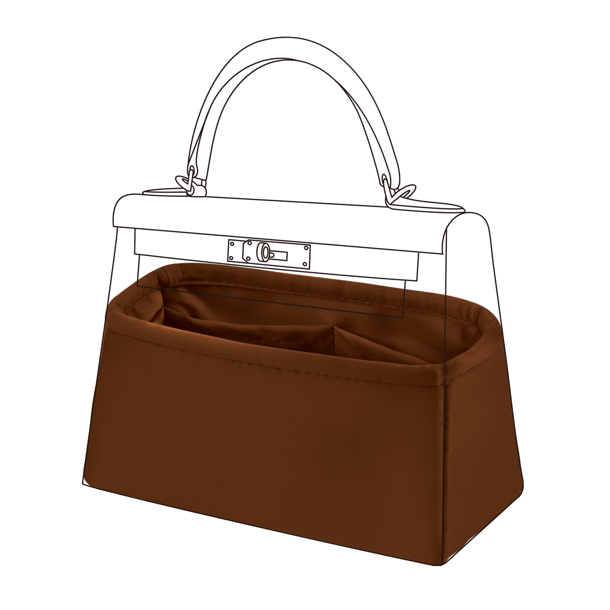 DGAZ Bag Organizer Insert, Silk Purse Organizer, Luxury Handbag Tote in ...