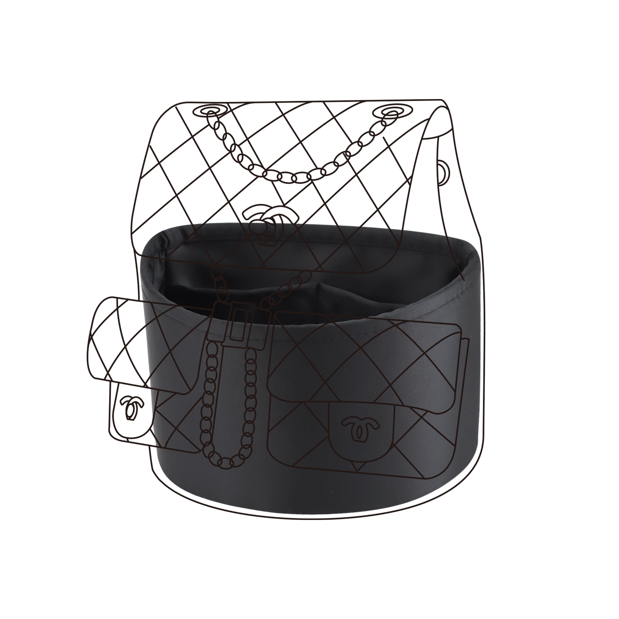 DGAZ Silk Purse Organizer Insert Fits ChanelDuma 23A/23P Bags，Silky Smooth Bag Organizer，Luxury ...