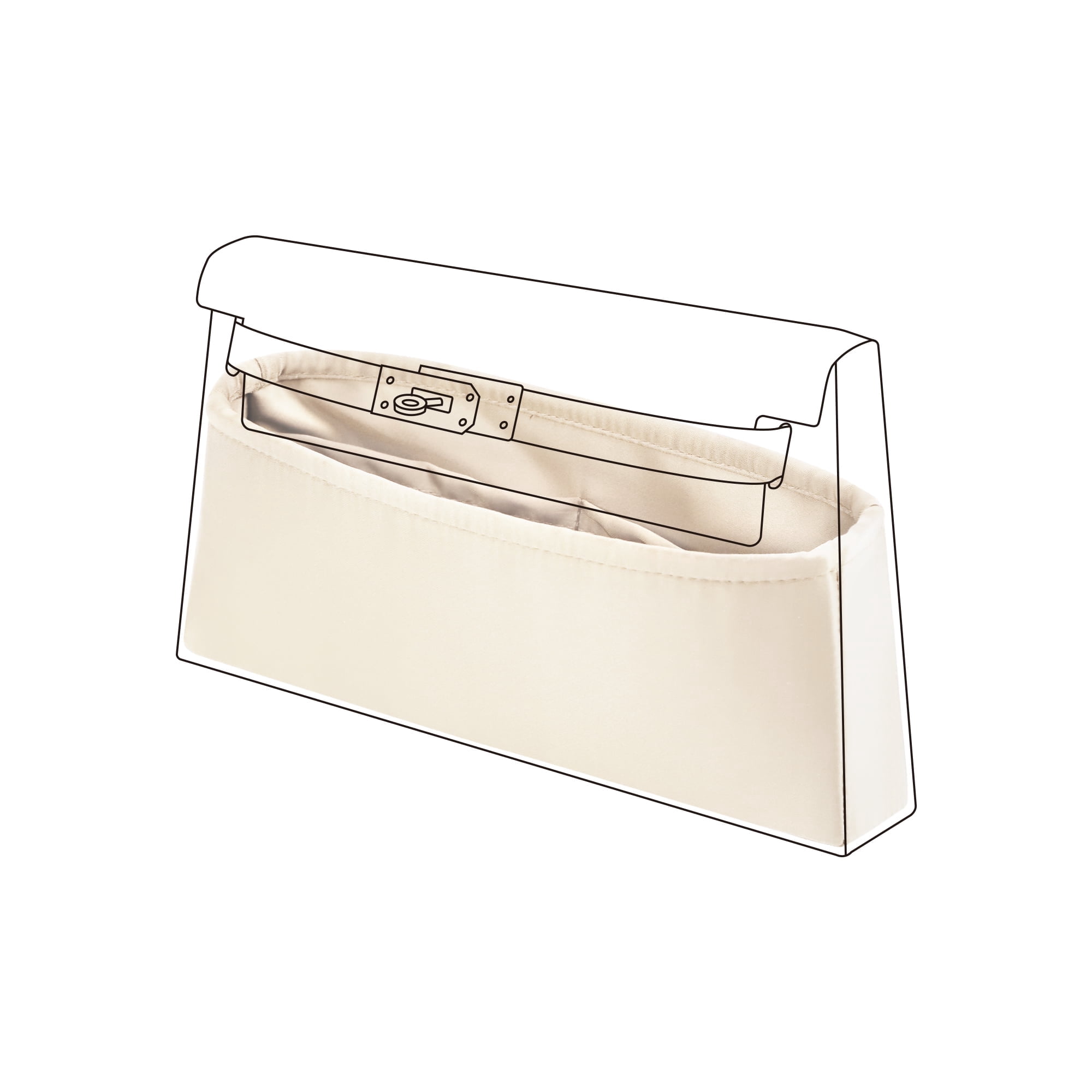 DGAZ Silk Purse Organizer Insert Fits KellyElanBags，Silky Smooth Bag ...