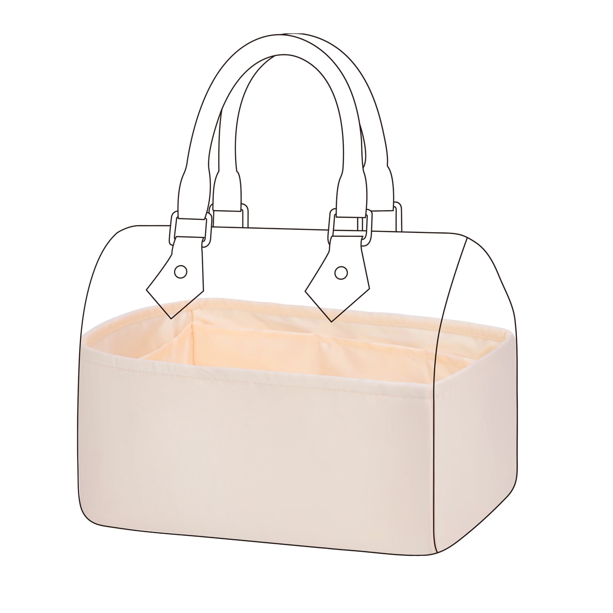 DGAZ Silk Purse Organizer Insert Fits LV Speedy New nano 16/16/20/25/30/35/40/45 bags，Silky ...