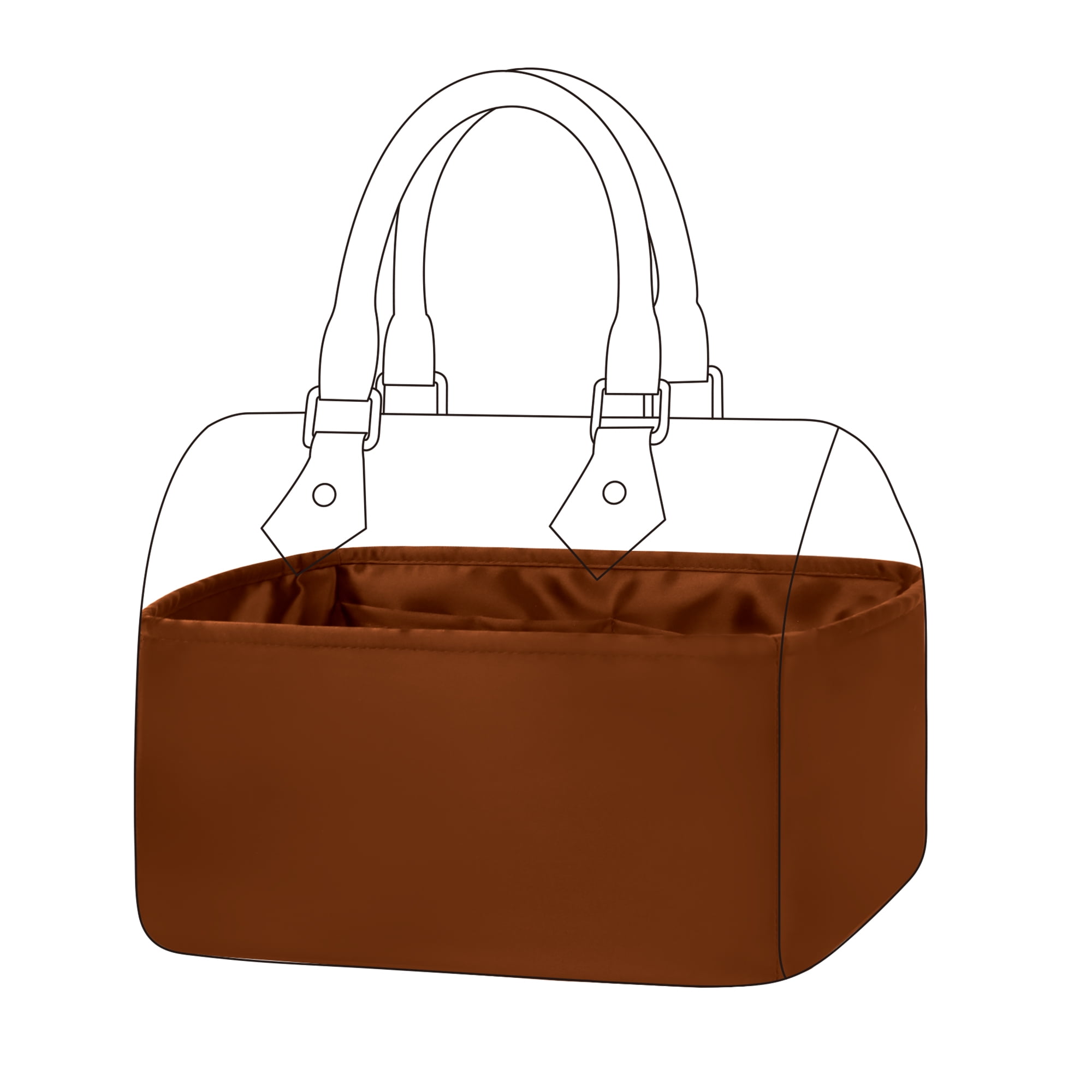 DGAZ Silk Purse Organizer Insert Fits LV Speedy New nano 16/16/20/25/30/35/40/45 bags，Silky ...