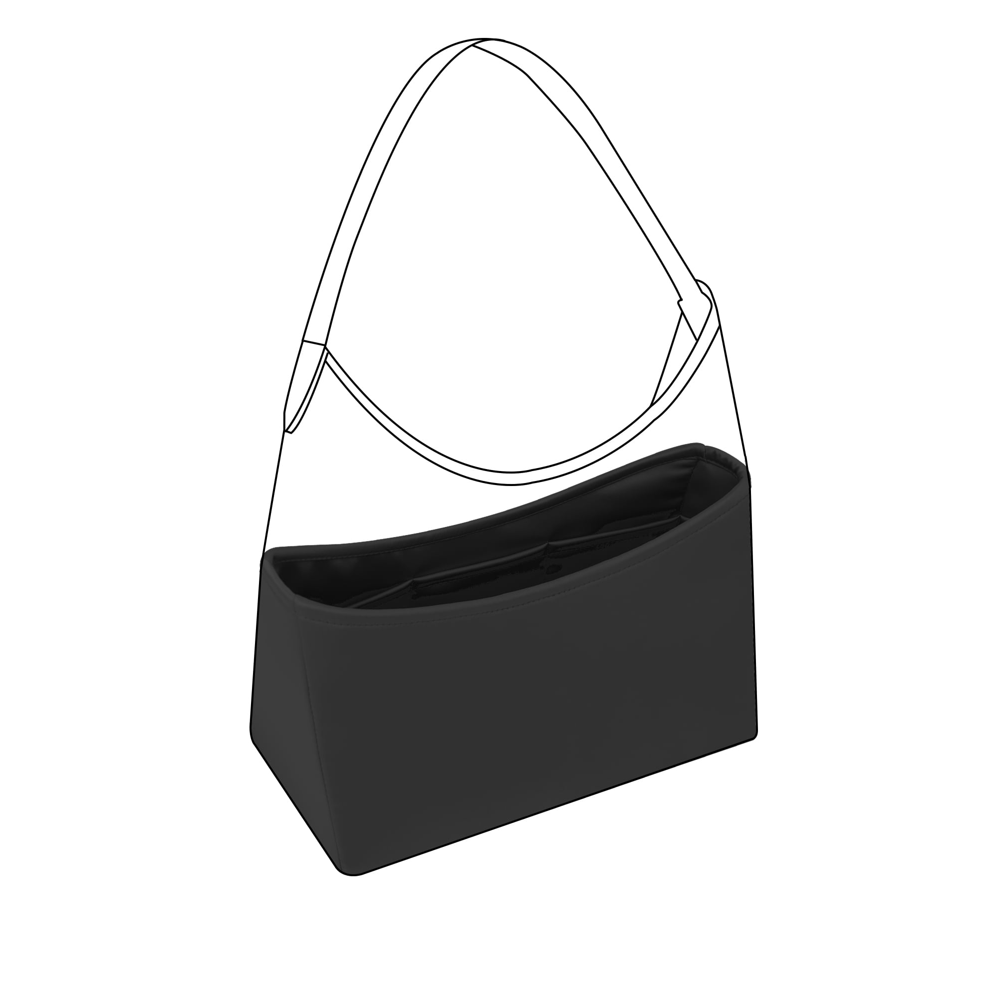 DGAZ Silk Purse Organizer Insert For GoyardHobo-Bags,Silky Smooth Bag ...