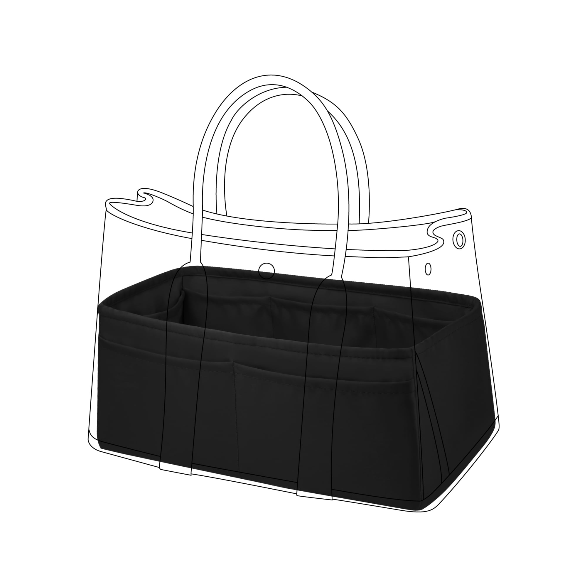 DGAZ Silky Purse Organizer Insert Fits GardenParty Bags, Luxury Handbag ...