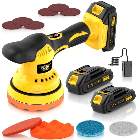 DGB Cordless Car Polisher Buffer, Variable Speed Random Orbital ...