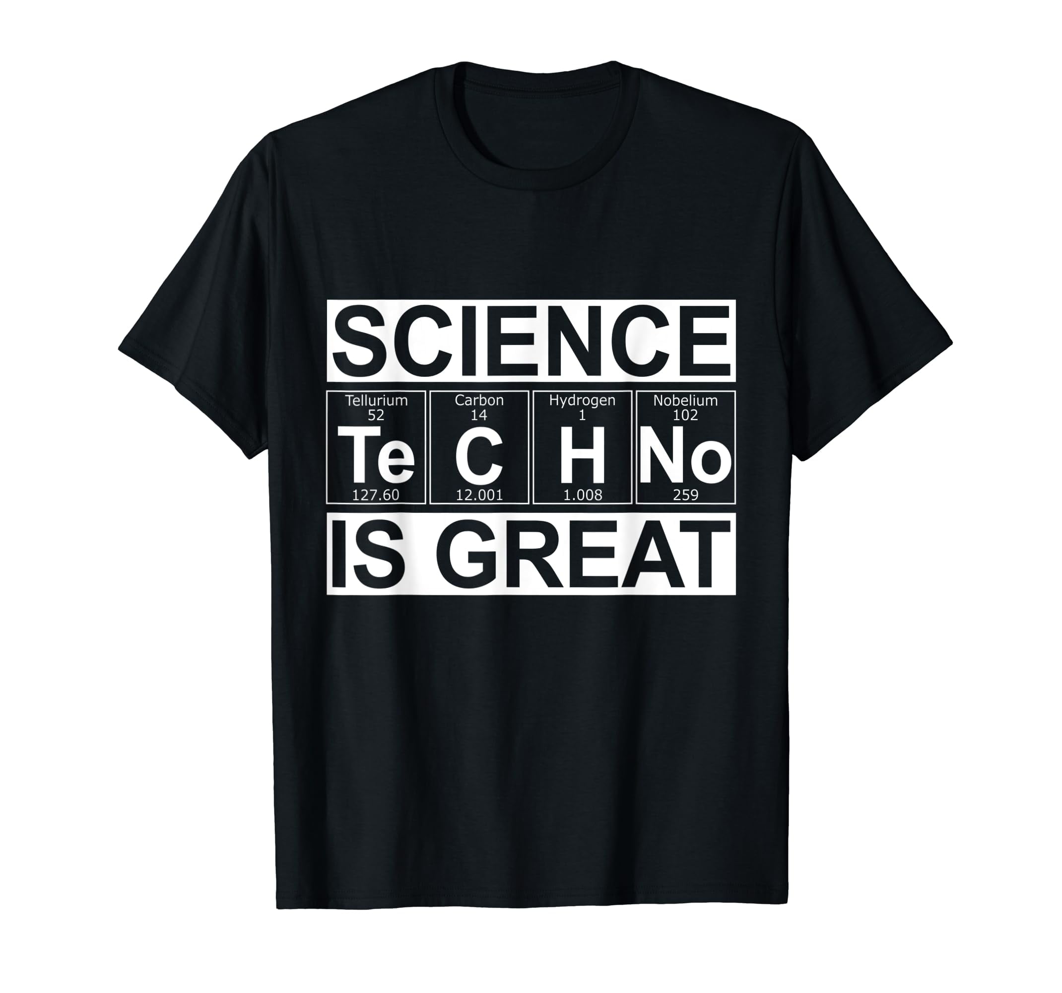 DGHDL Techno | Science Is Great | Chemical Symbol Women's Tee,Trendy ...