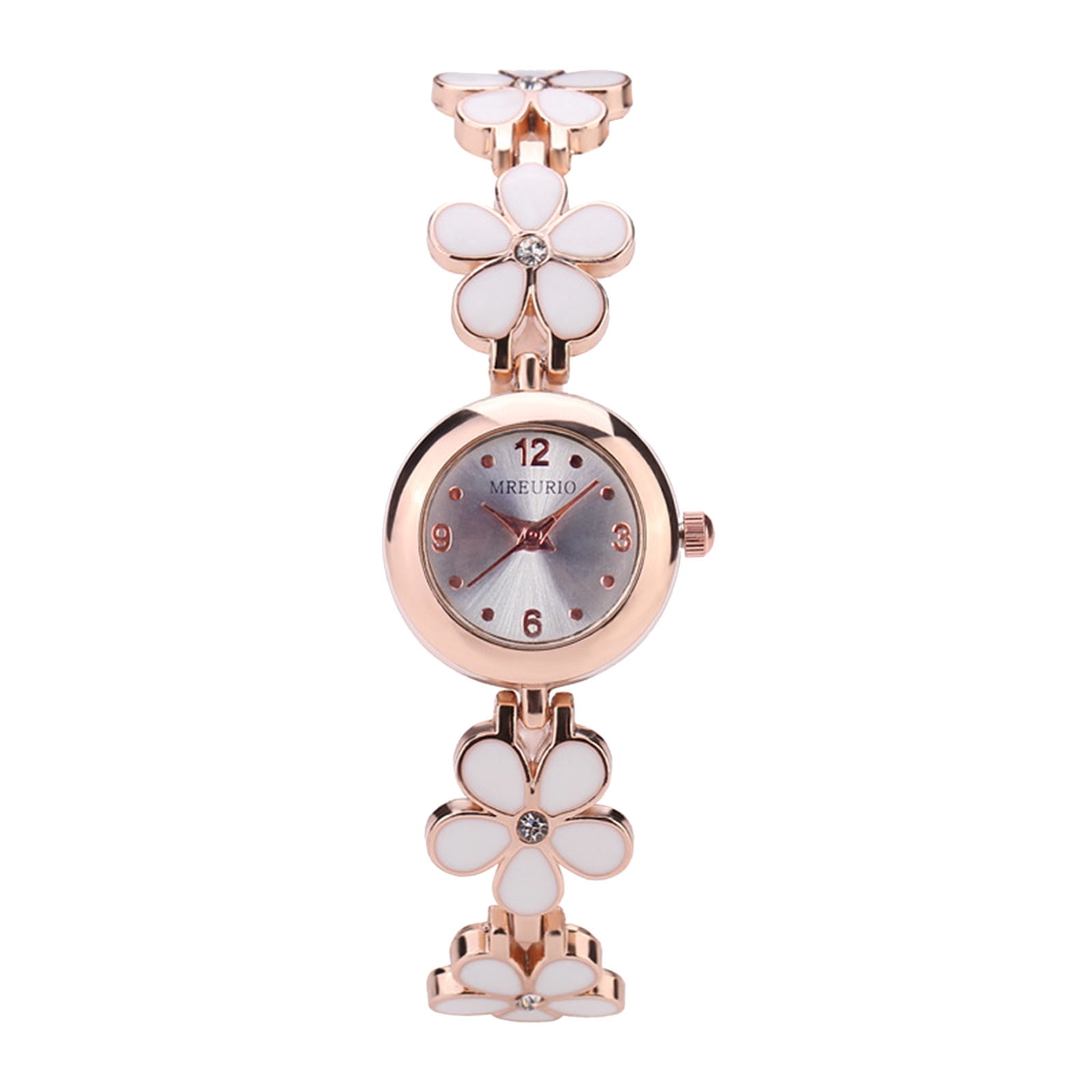 DGHM Fashionable Women Watch Daisies Flower Rose Gold Bracelet Wrist ...
