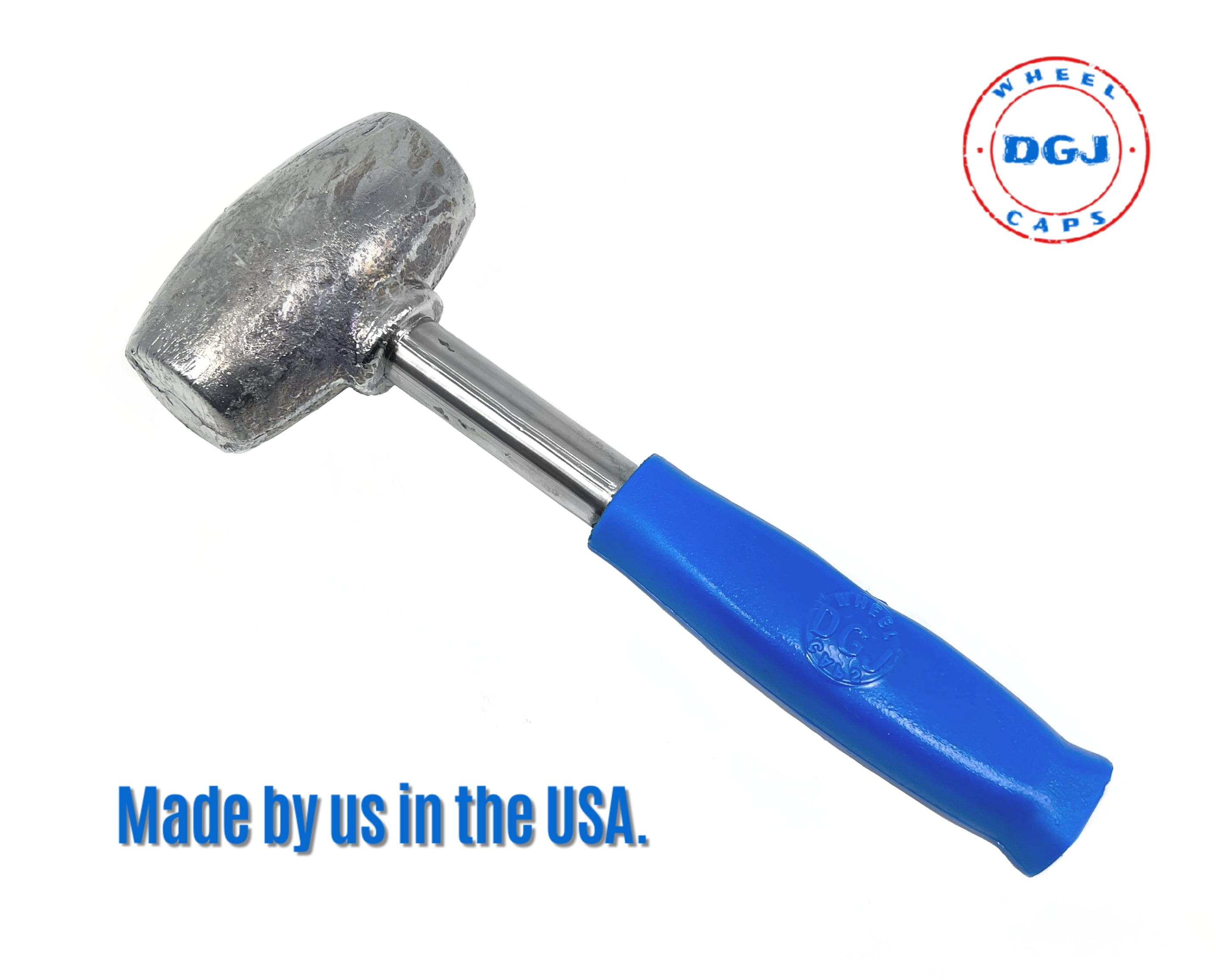 DGJ Wheel Caps Spinner Rubber Hammer, Blue Grip, 4 lbs, Lowrider Wire ...