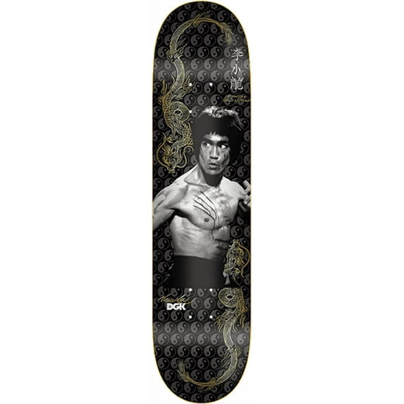 DGK Bruce Lee Balance Embossed Black Skateboard Deck - 8.25" (Deck Only ...