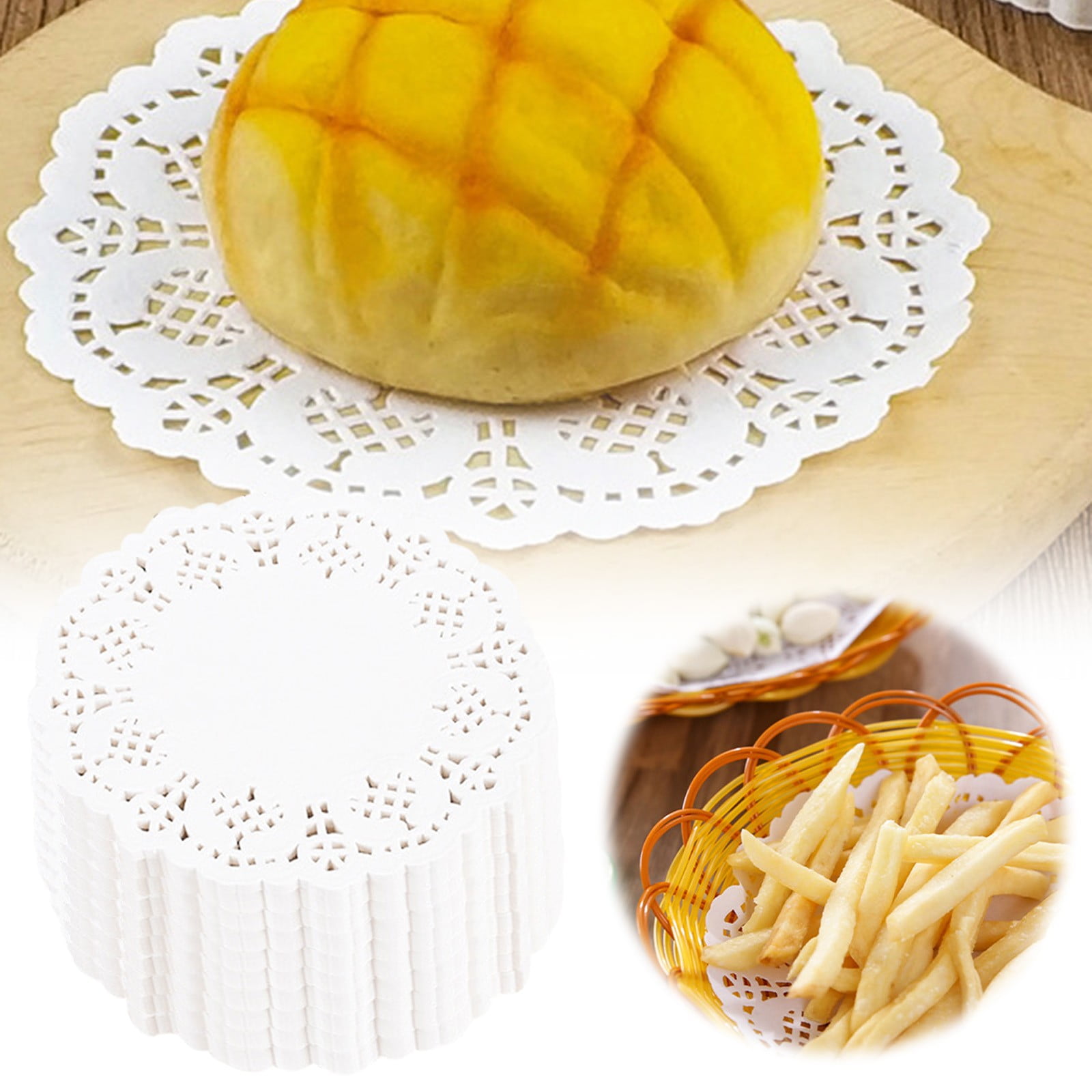DGLQMYX 150 Pieces Paper Doilies, 7.5Inch Doilies for Food, Disposable ...