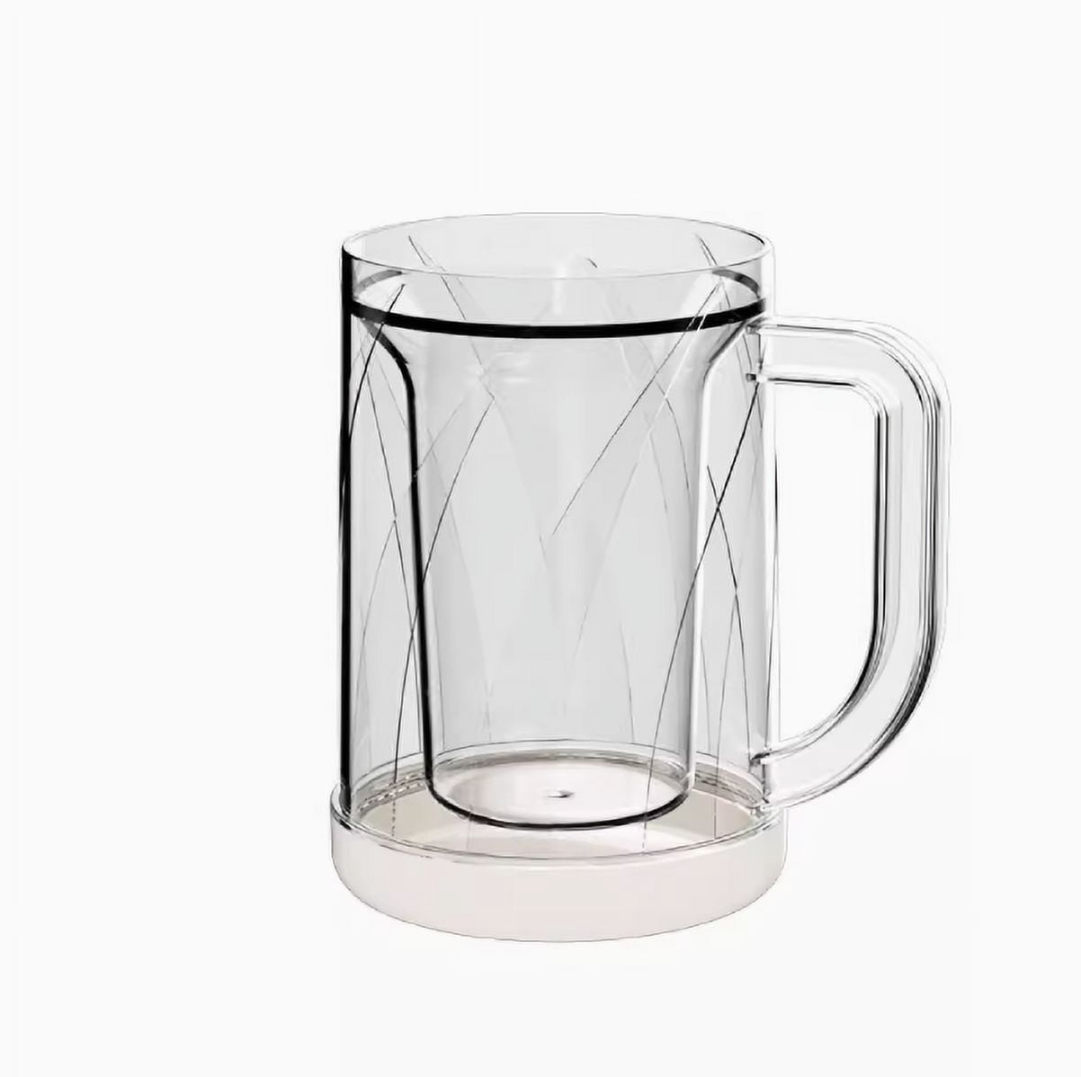 DGLQMYX Beer Mugs For Freezer, Double Wall Insulated Plastic Glasses ...