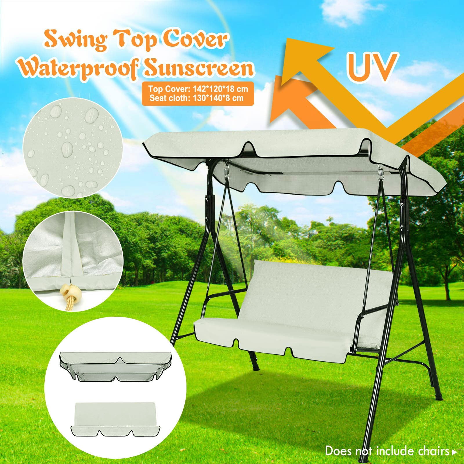 DGLQMYX Courtyard Cloth Cover Swing Ceiling Replacement Awning Outdoor ...