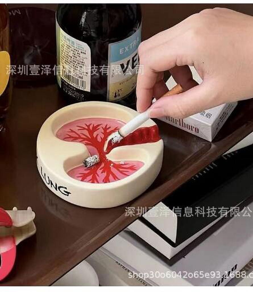 DGLQMYX Creative Ashtray Pendant Lung Decoration Gift Resin Ashtray ...