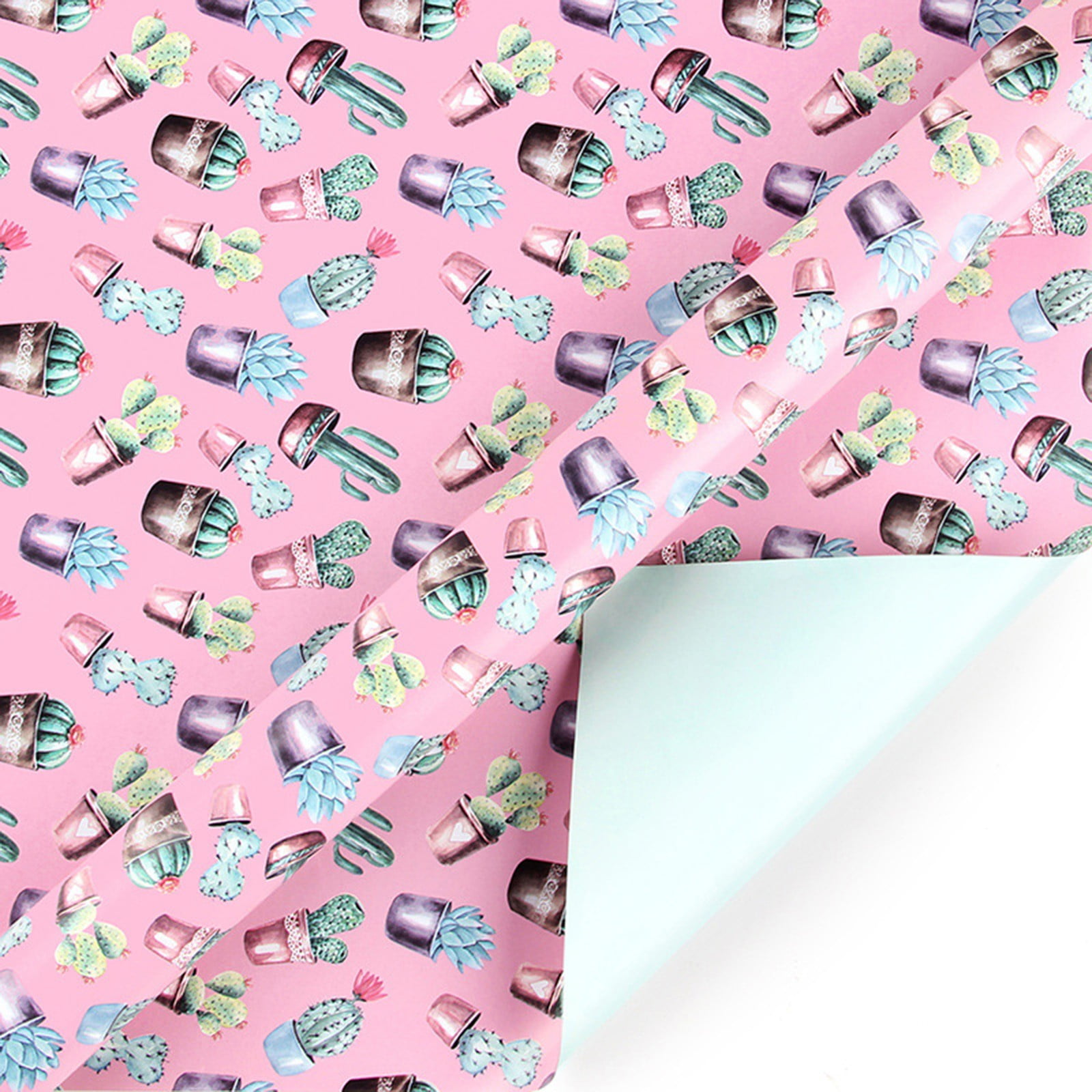 DGLQMYX Cute Cartoon Print Pink Colorful Wrapping Paper Holiday Girls ...
