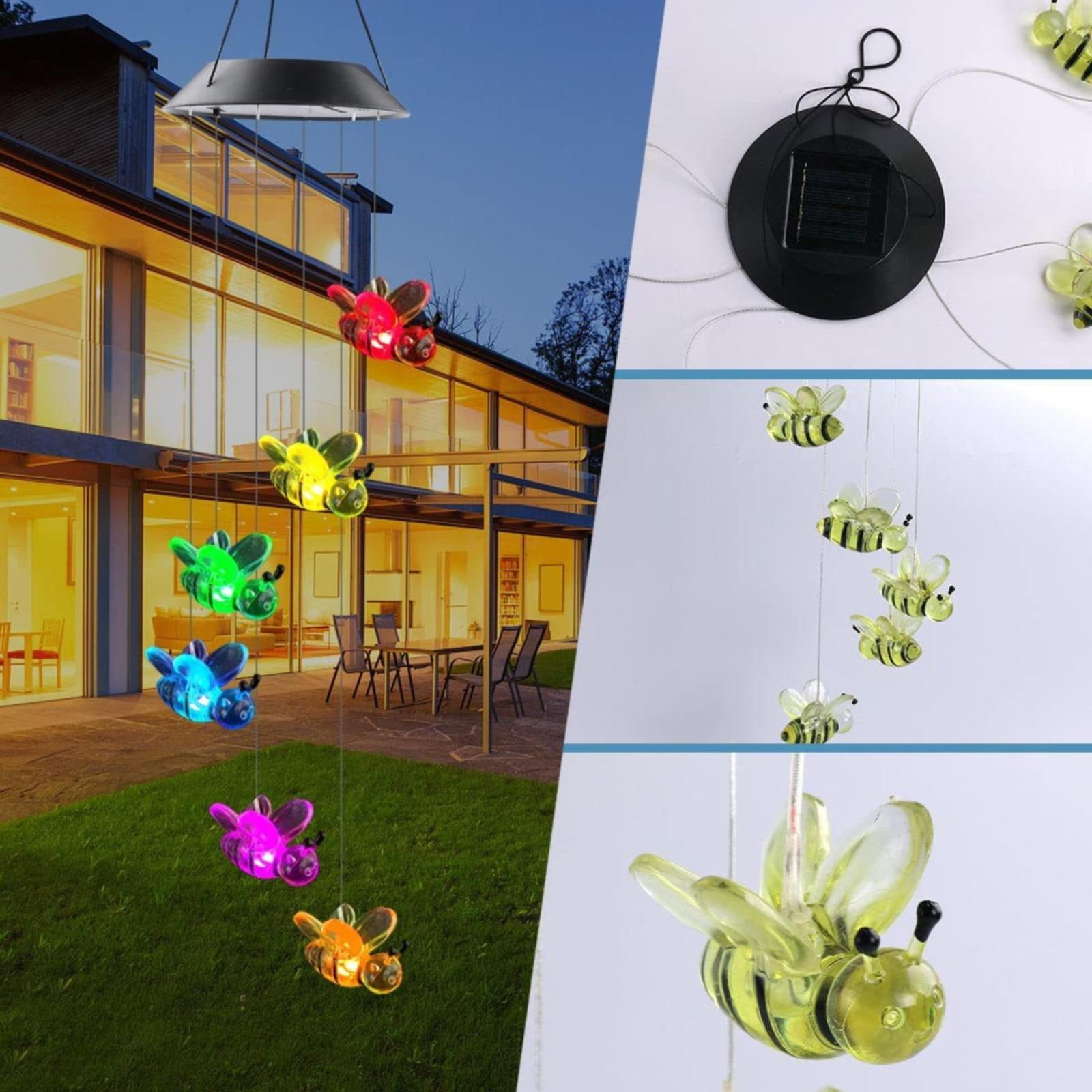 DGLQMYX Ed Solar Wind Chime 25" Mobile Hanging Wind Chime for Home ...