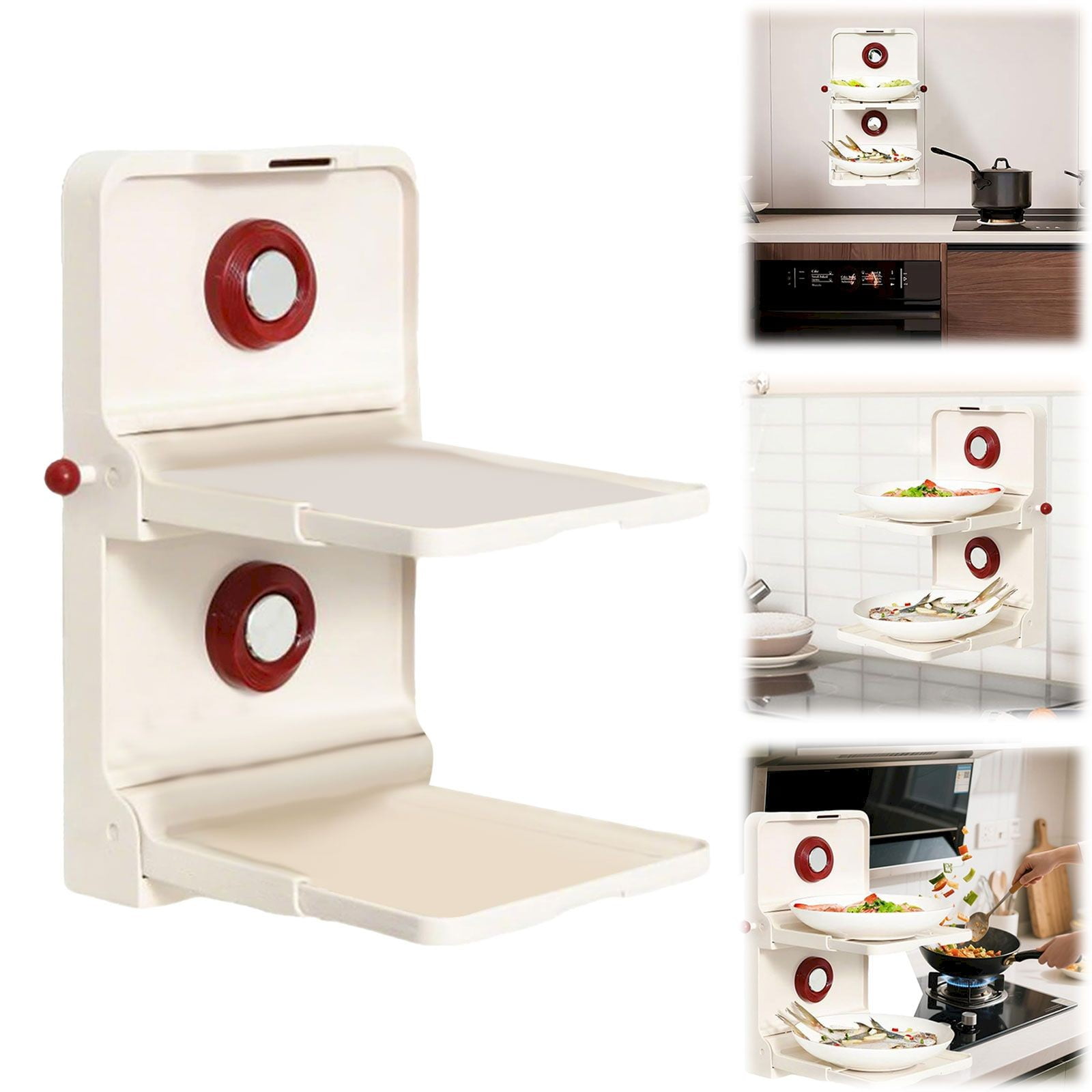 DGLQMYX Foldable Suction Cup Food Preparation Rack Household Stacking ...