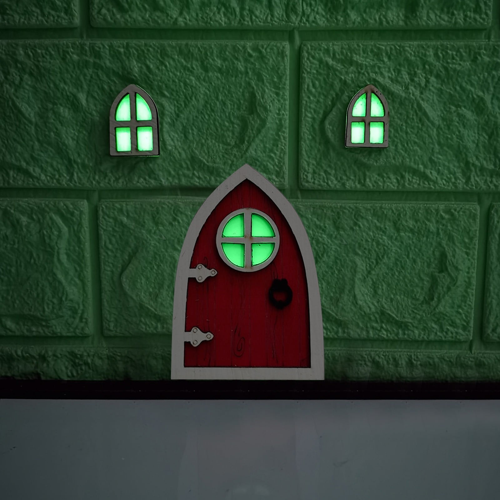 DGLQMYX House Miniature Home Windows And Door Mini Door Window Tree ...