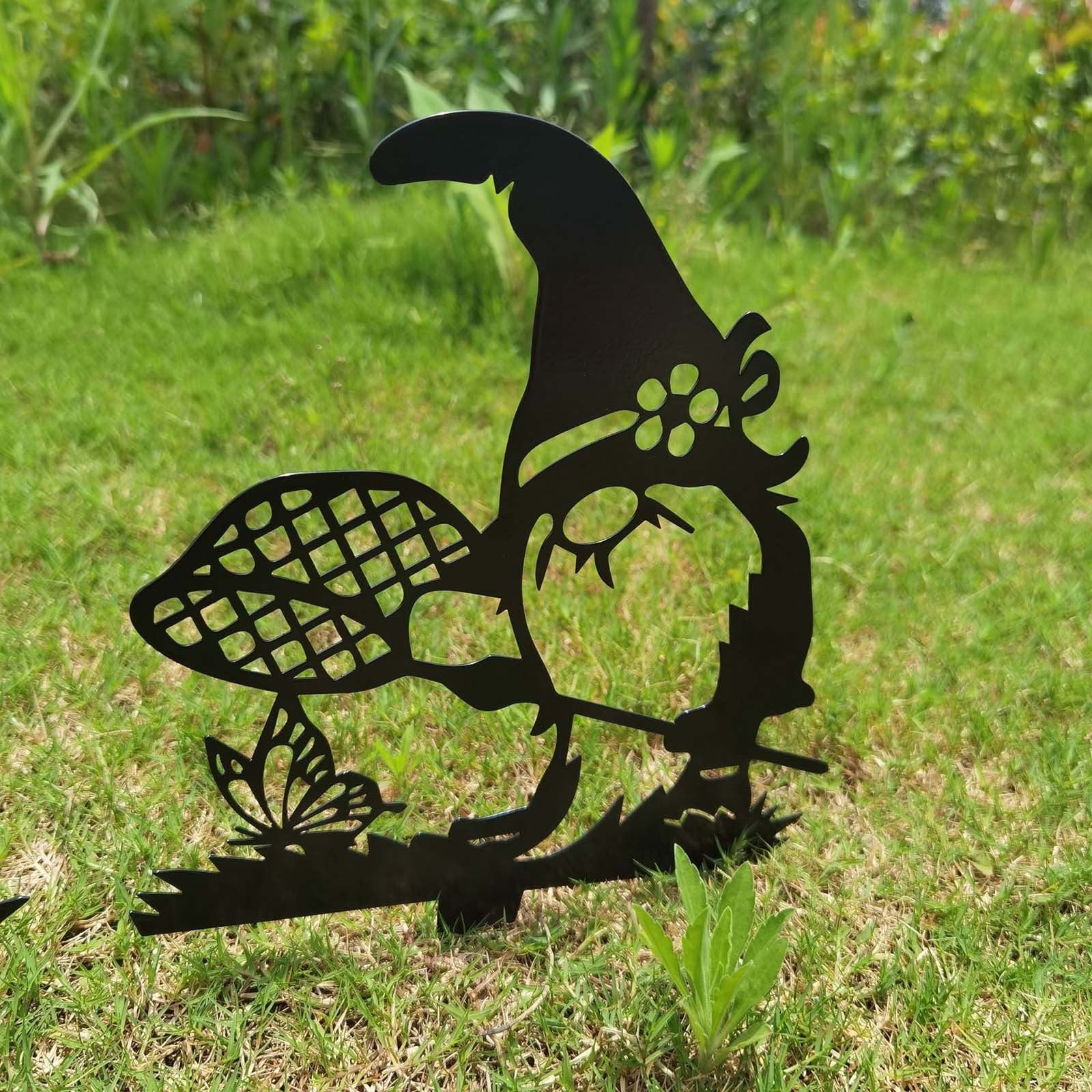 DGLQMYX Metal Gnome Dwarf Garden Decoration Acrylic Metal Card Lawn ... DGLQMYX Metal Gnome Dwarf Garden Decoration Acrylic Metal Card Lawn ...