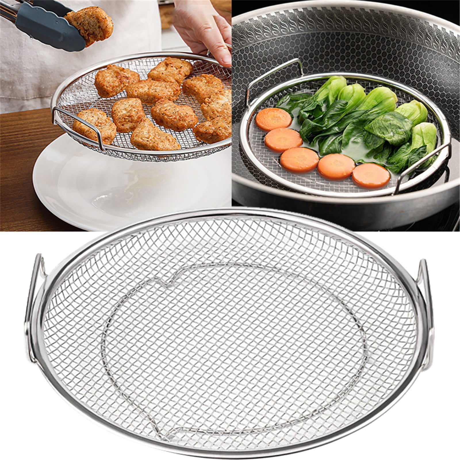 DGLQMYX Oil Filter Tray,Stainless Steel Mesh Drain Basket Colanders Air ...