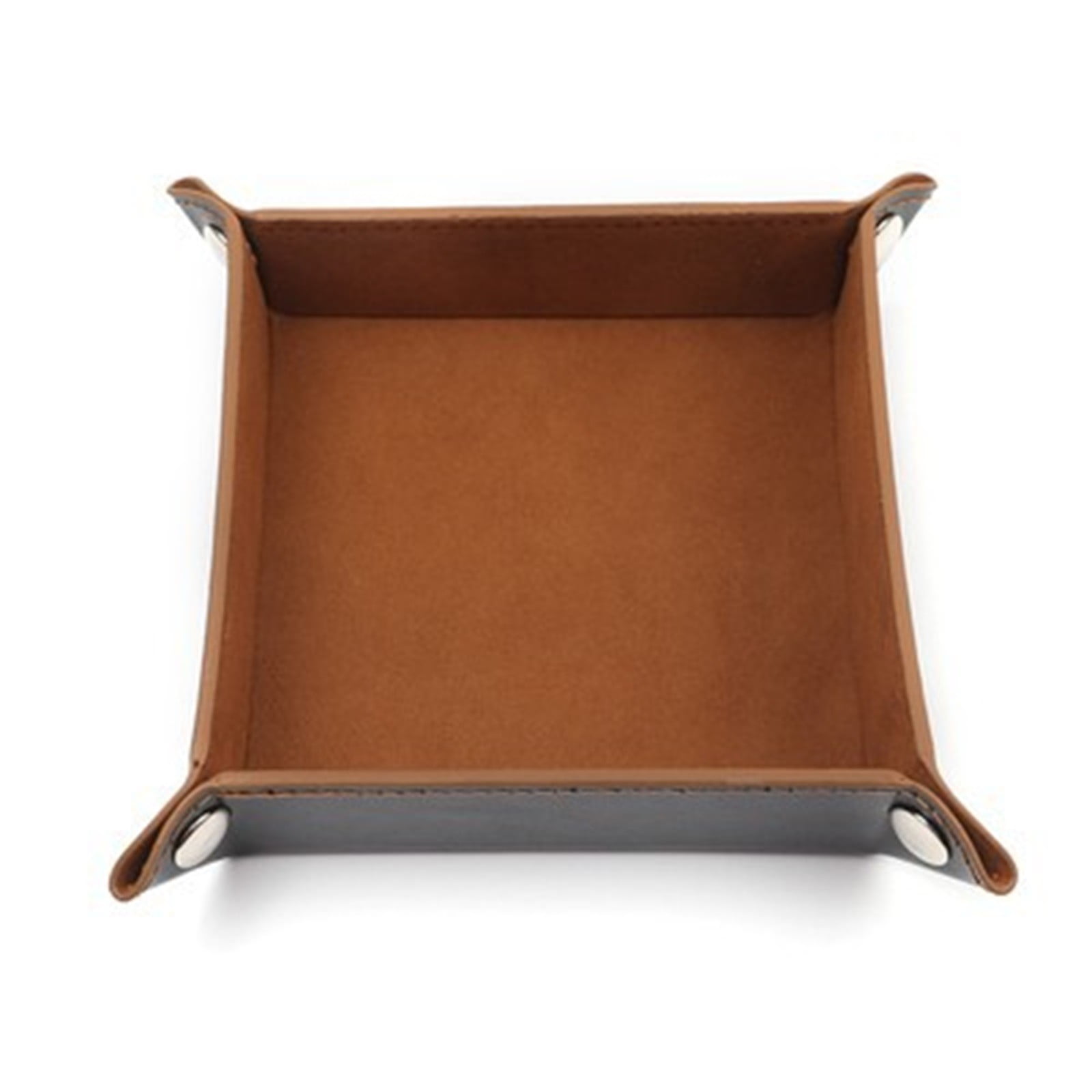 DGLQMYX PU Leather Folding Square Rectangular Tray Sundries Storage Box ...