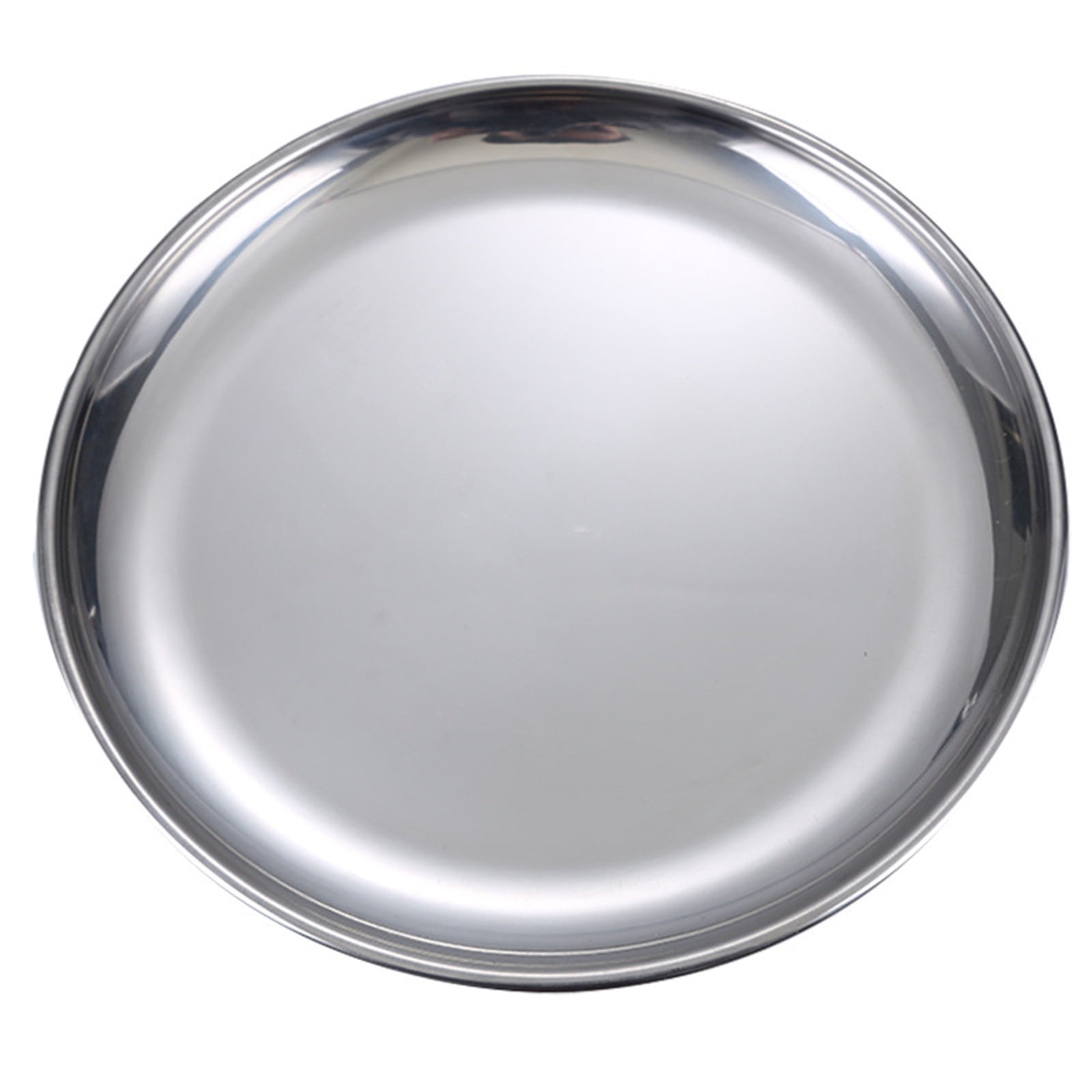 DGLQMYX Stainless Steel Plates - 8" Round Classic Stainless Steel ...
