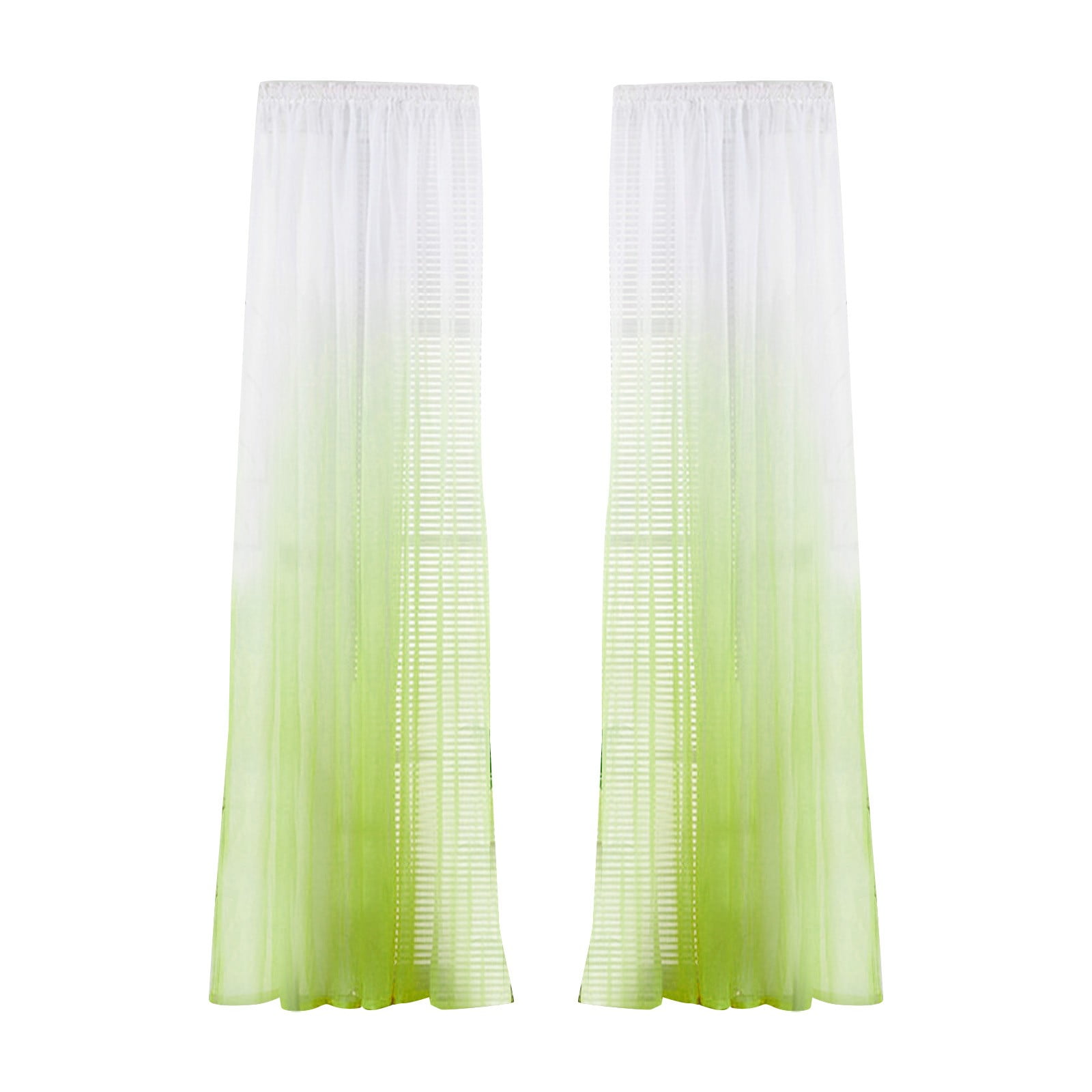 DGLQMYX Windows Gradient Color Sheer Curtains 78.74 Inches Length Panel ...