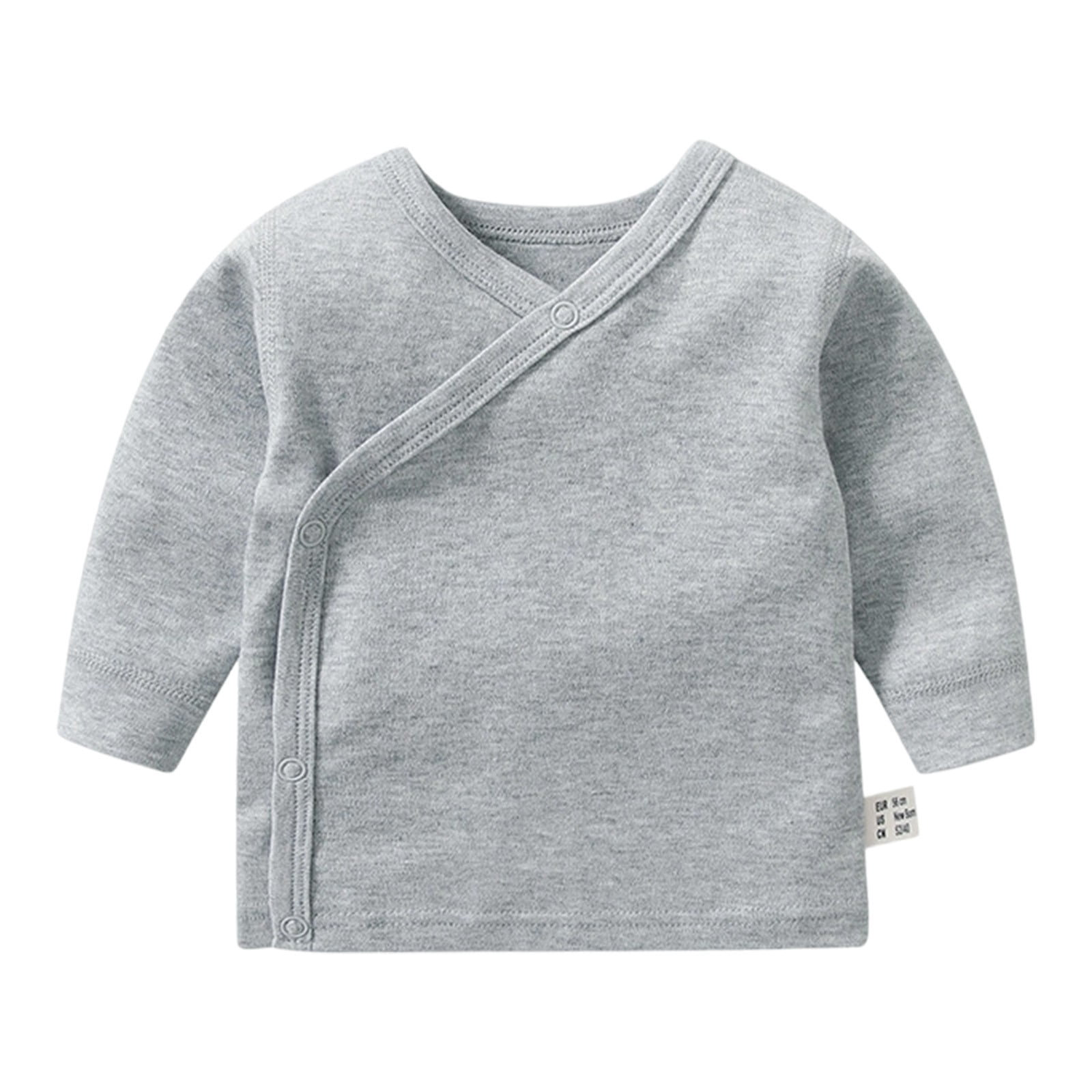 DGMIOCS Baby Long Sleeve Side-snap Cotton Shirt Unisex Newborn Girls ...