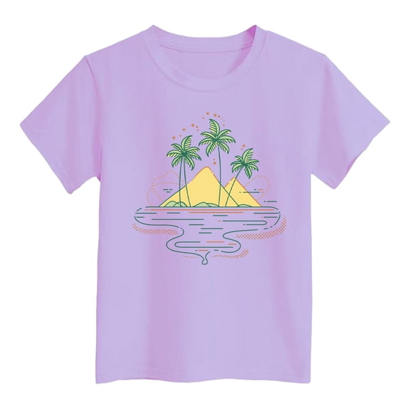 DGMIOCS Boys Girls Short Sleeve Shirts Kids Summer Crewneck T-Shirts ...